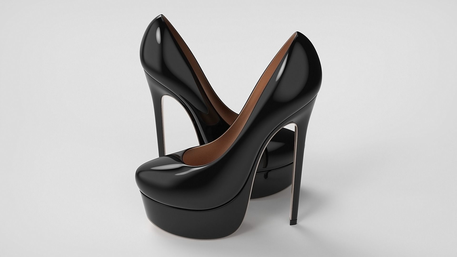 Super High Platform Stiletto Heels Shoes 3D model | CGTrader