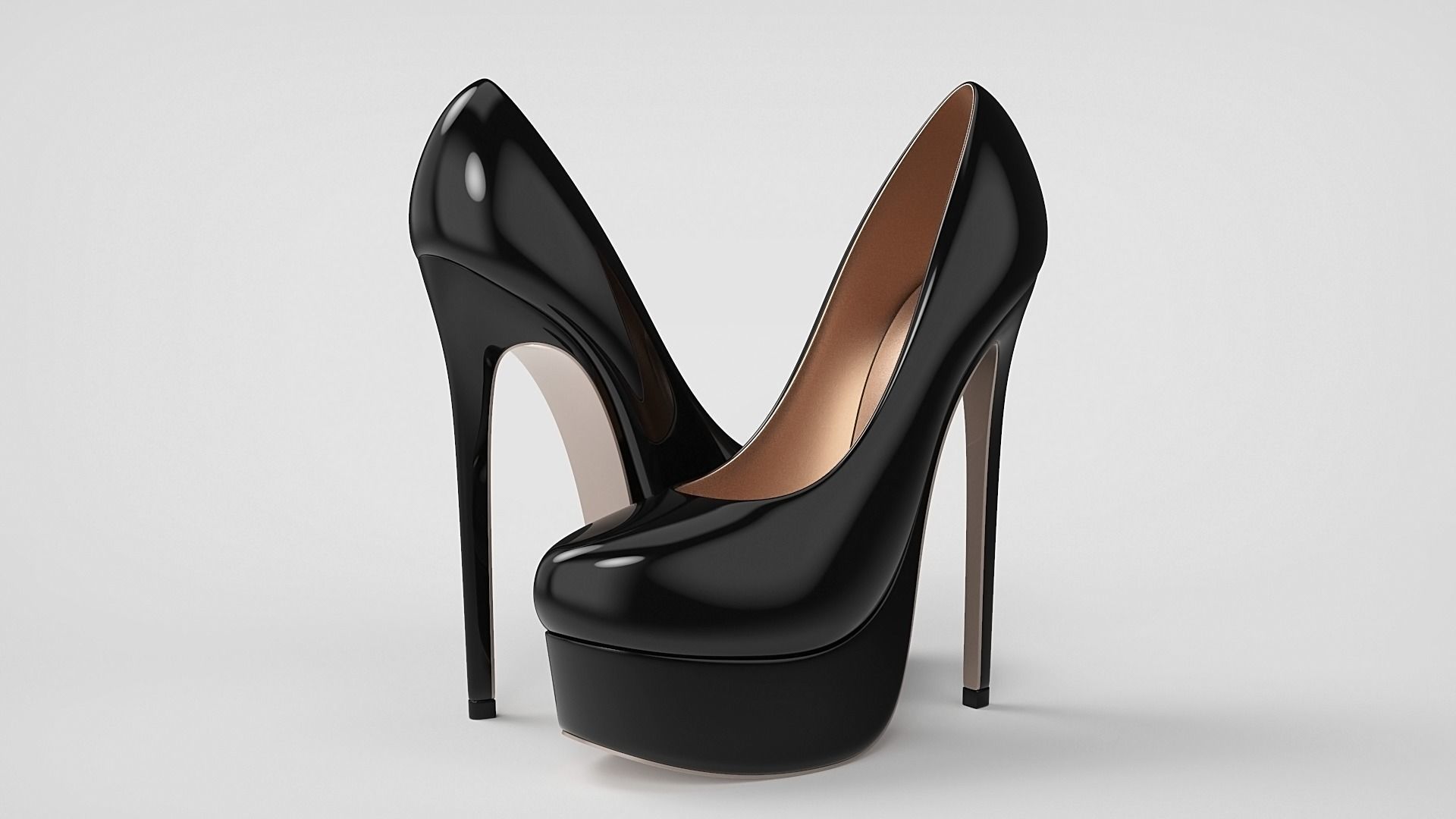 Super High Platform Stiletto Heels Shoes 3D model | CGTrader