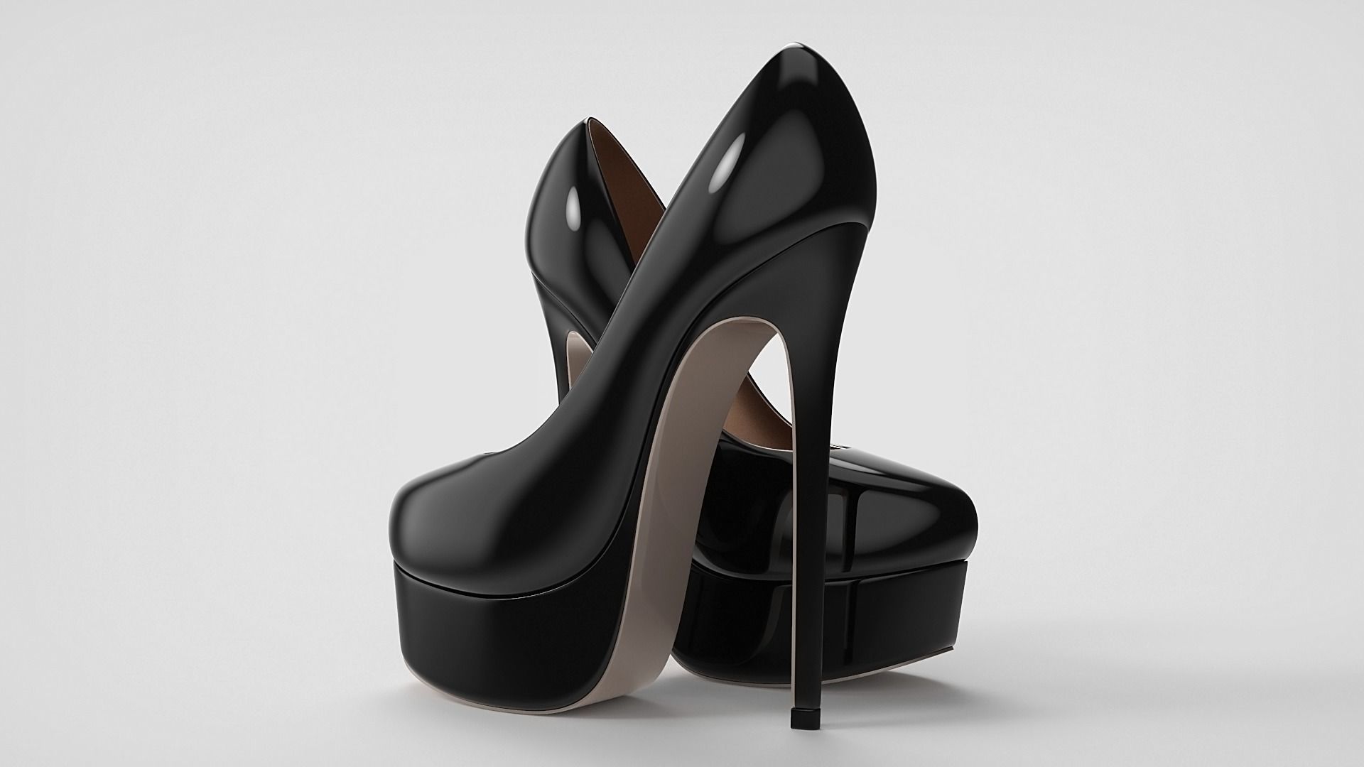 Super High Platform Stiletto Heels Shoes 3D model | CGTrader
