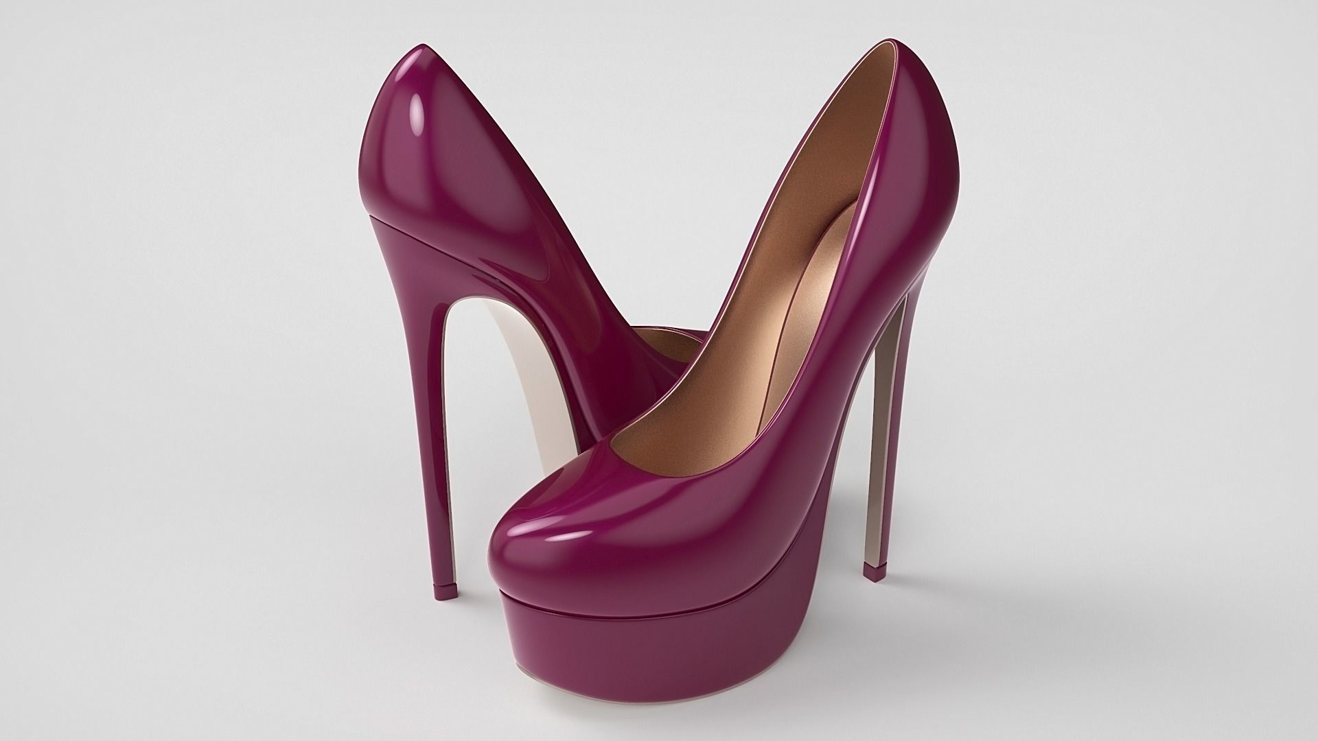 Super High Platform Stiletto Heels Shoes 3D model | CGTrader