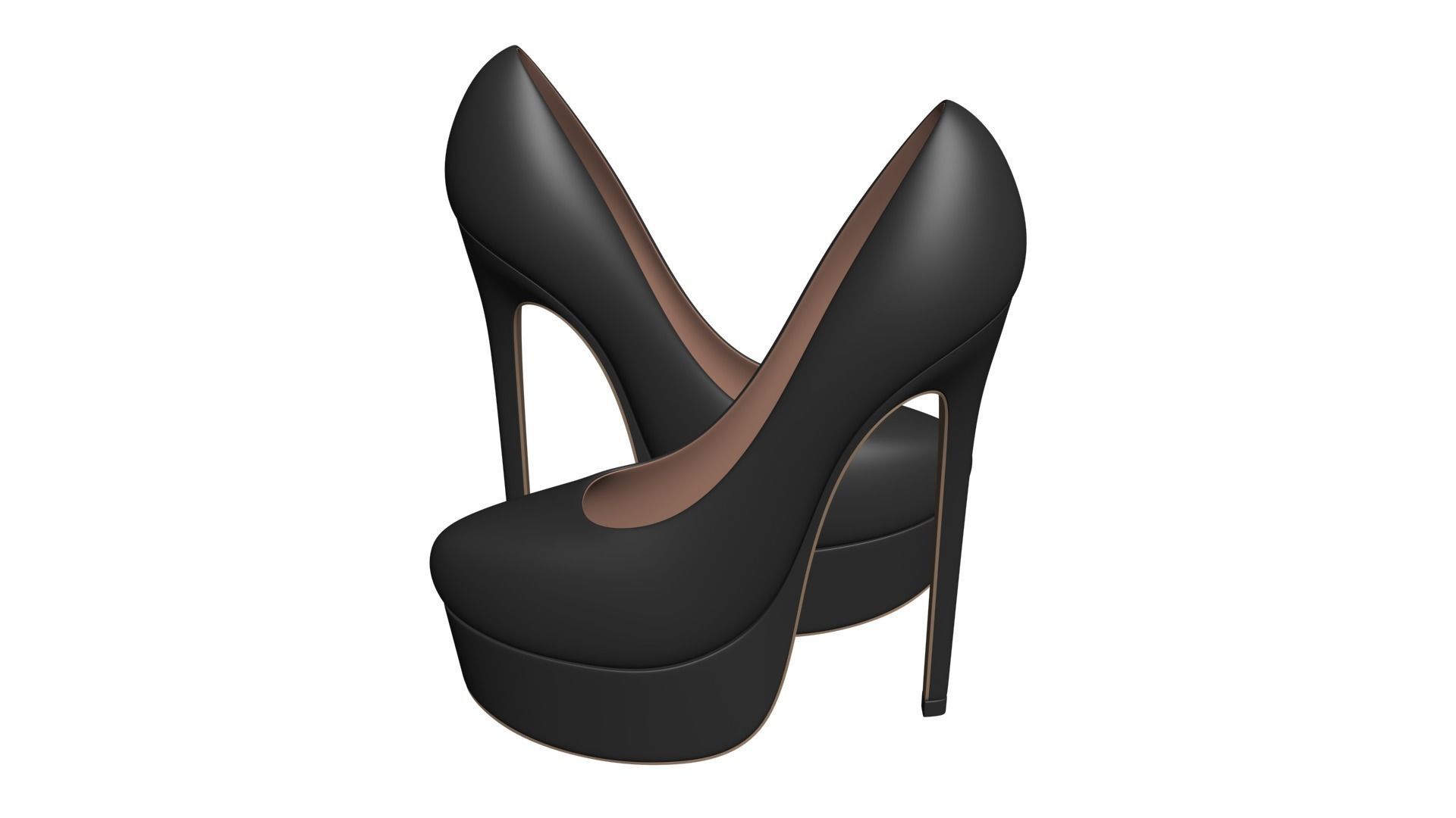 Super High Platform Stiletto Heels Shoes 3D model | CGTrader
