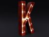 Marquee letter K light bulb wooden glow sign 3dmodel 3D model | CGTrader