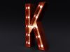 Marquee letter K light bulb wooden glow sign 3dmodel 3D model | CGTrader