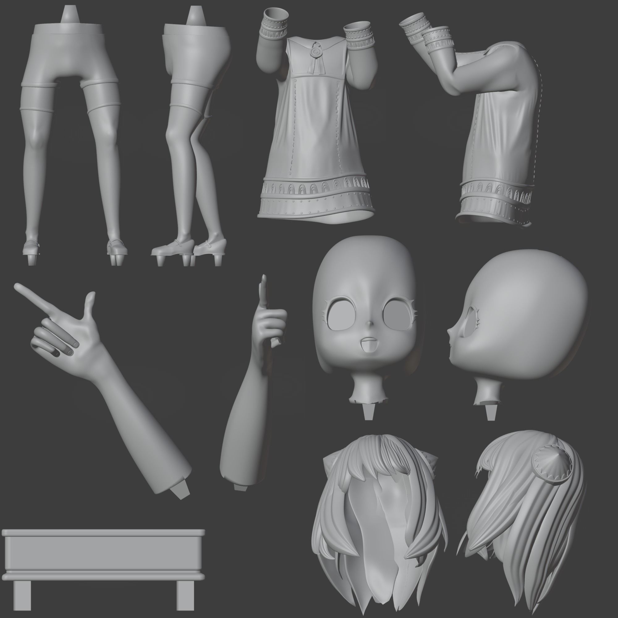 3D Print Anya Forger Spy x Family Dancing on Table 3D model 3D ...