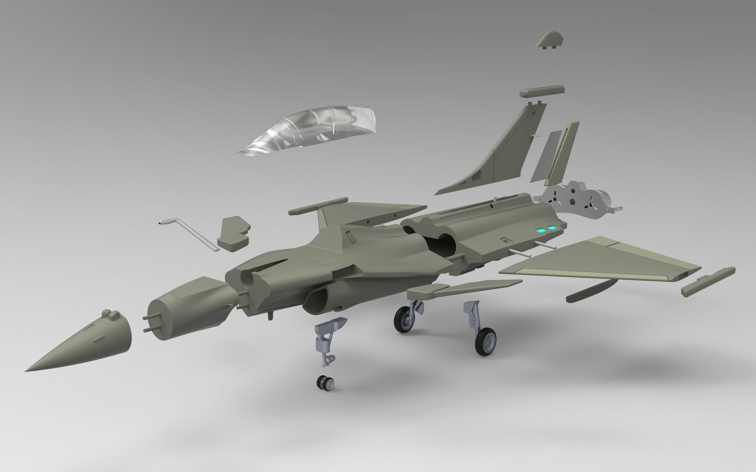 Dassault Rafale 3D model 3D printable | CGTrader