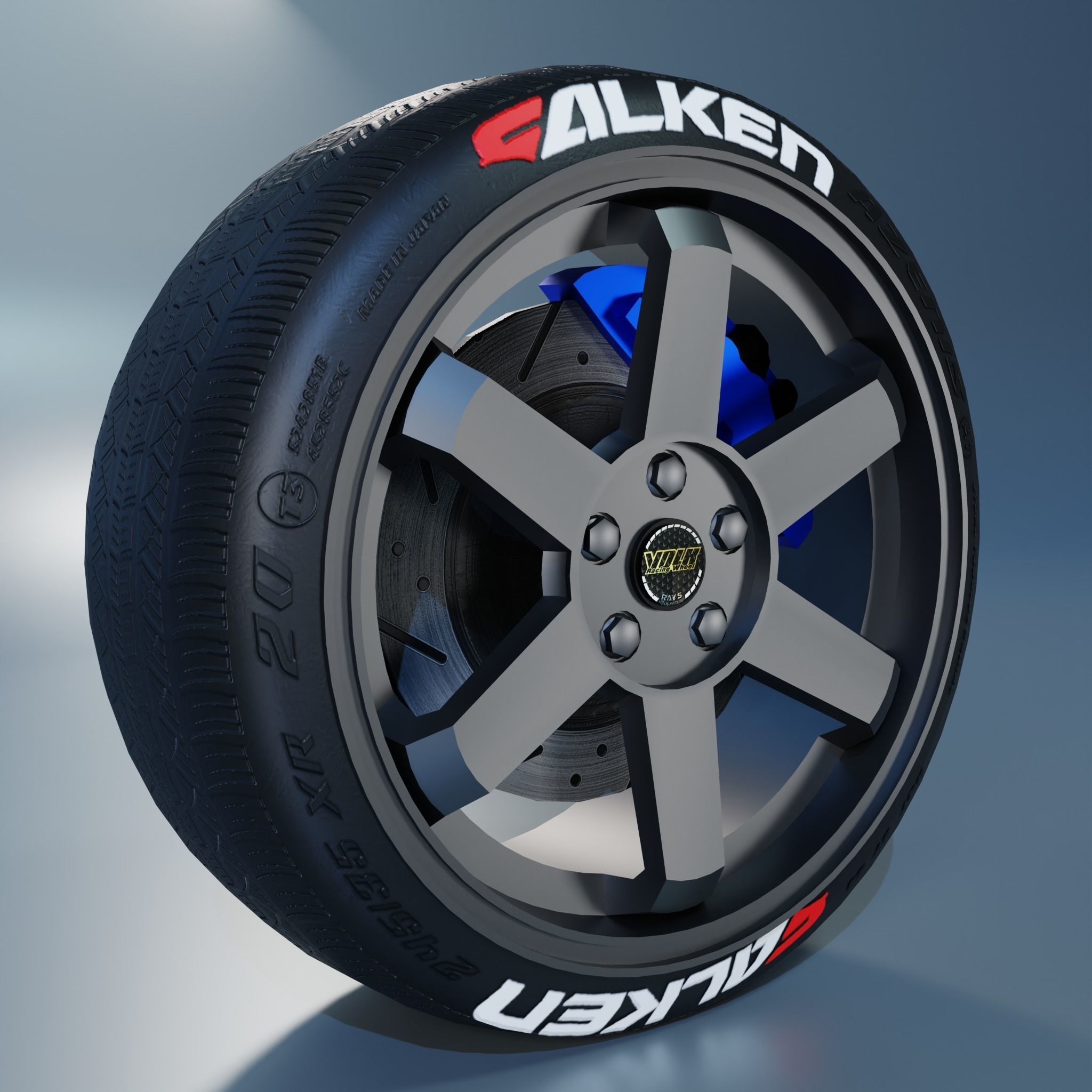 3D model Volk Racing TE37 Wheel VR / AR / low-poly | CGTrader