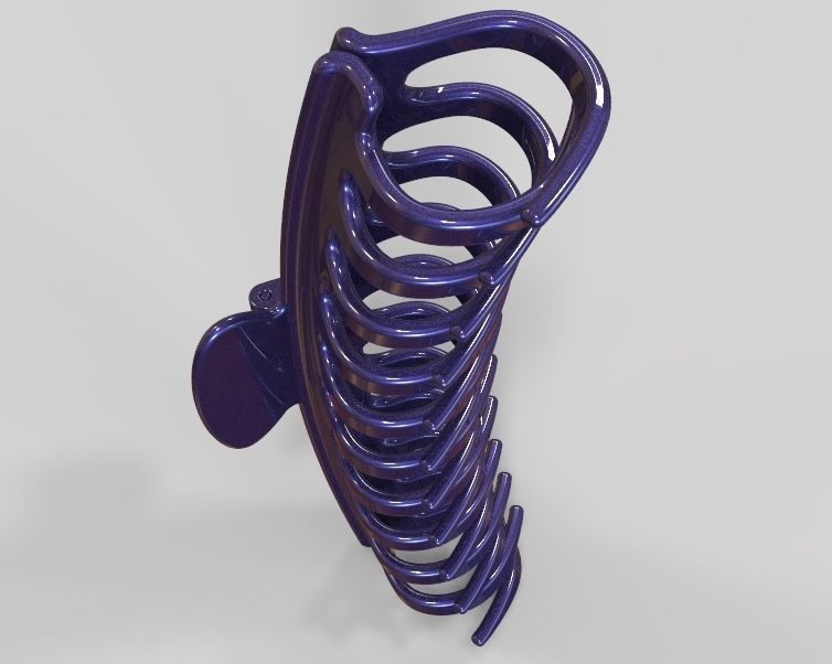 5 Inches Large Claw Clip Extra Curve 3D model 3D printable | CGTrader