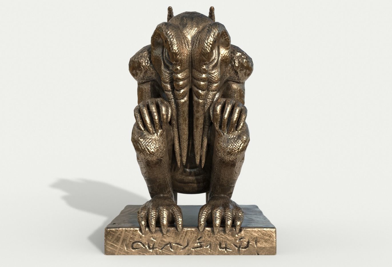 Bronze Cthulhu free 3D model | CGTrader