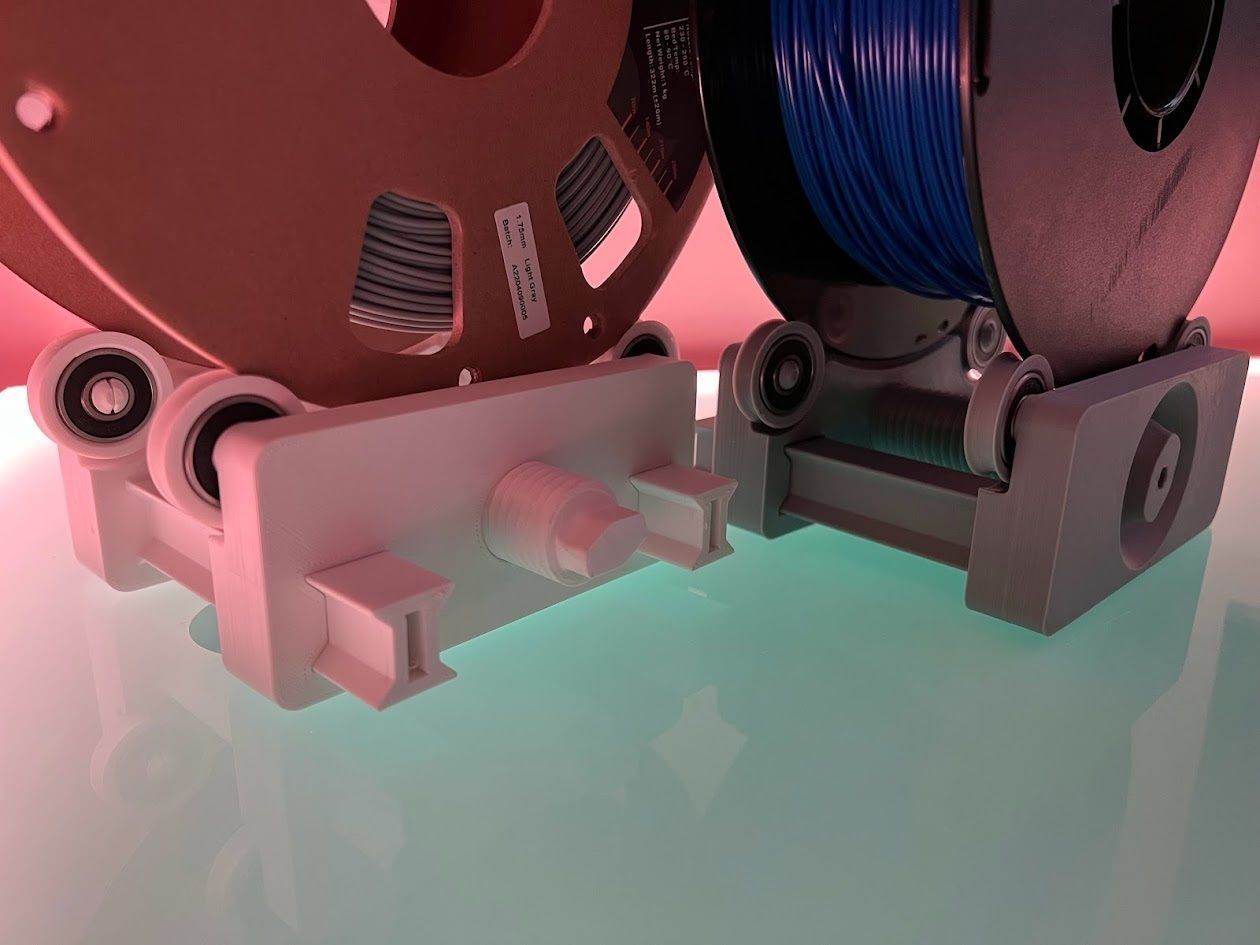 Adjustable Filament Spool Roller free 3D model 3D printable | CGTrader