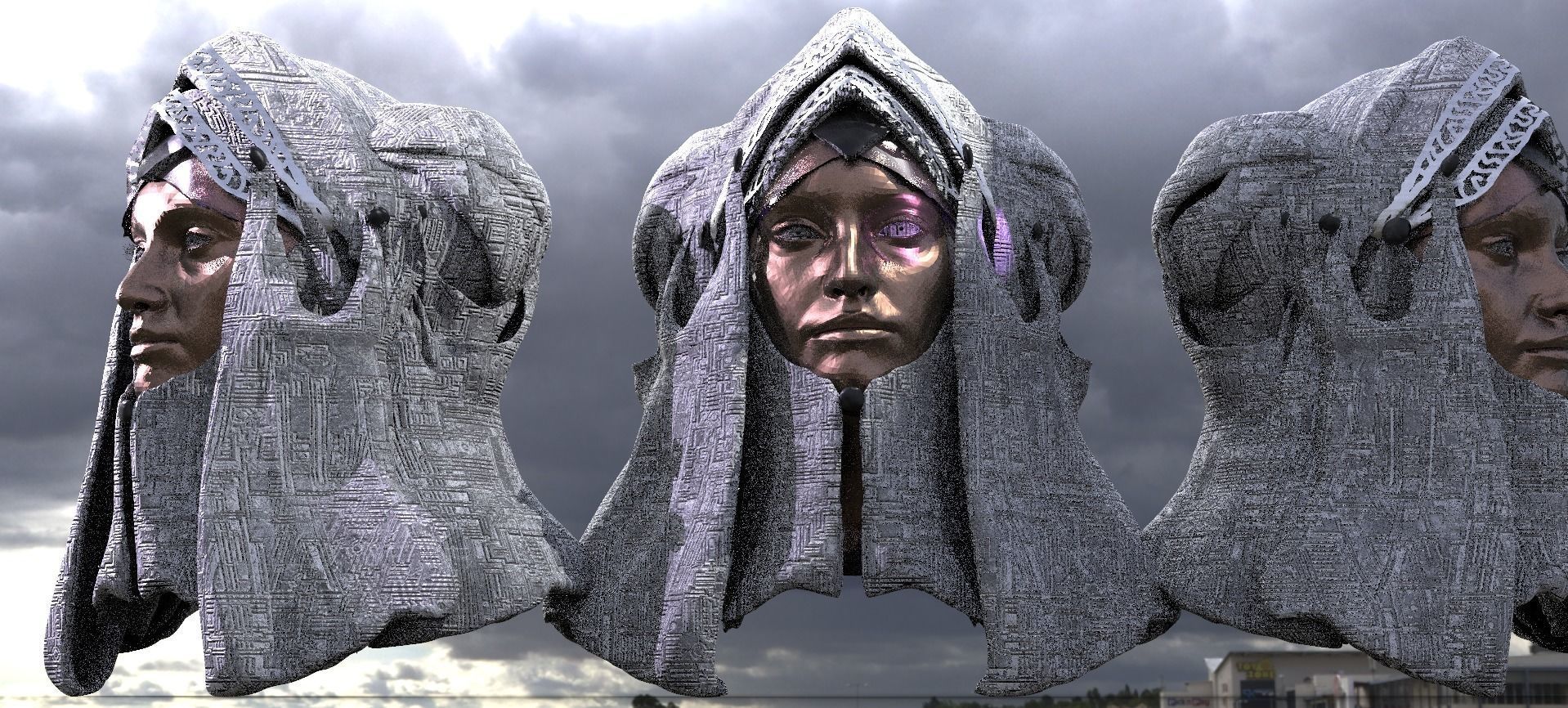 Ancient Alien Headdress 3 3D model | CGTrader