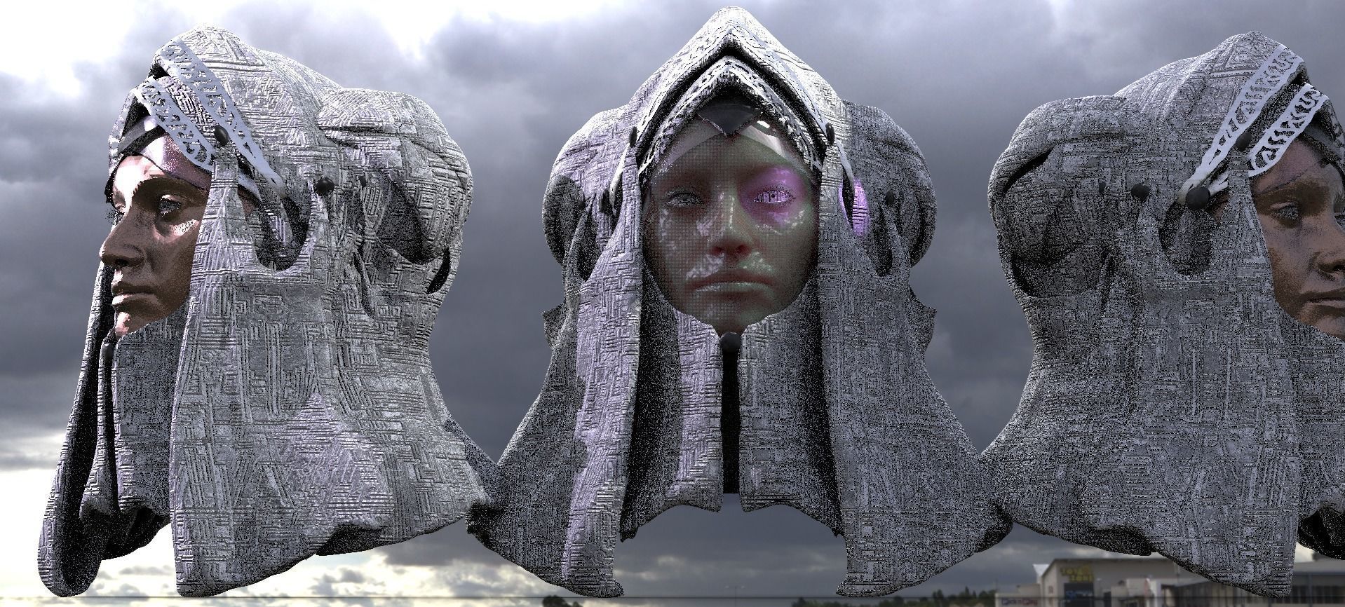 Ancient Alien Headdress 3 3D model | CGTrader