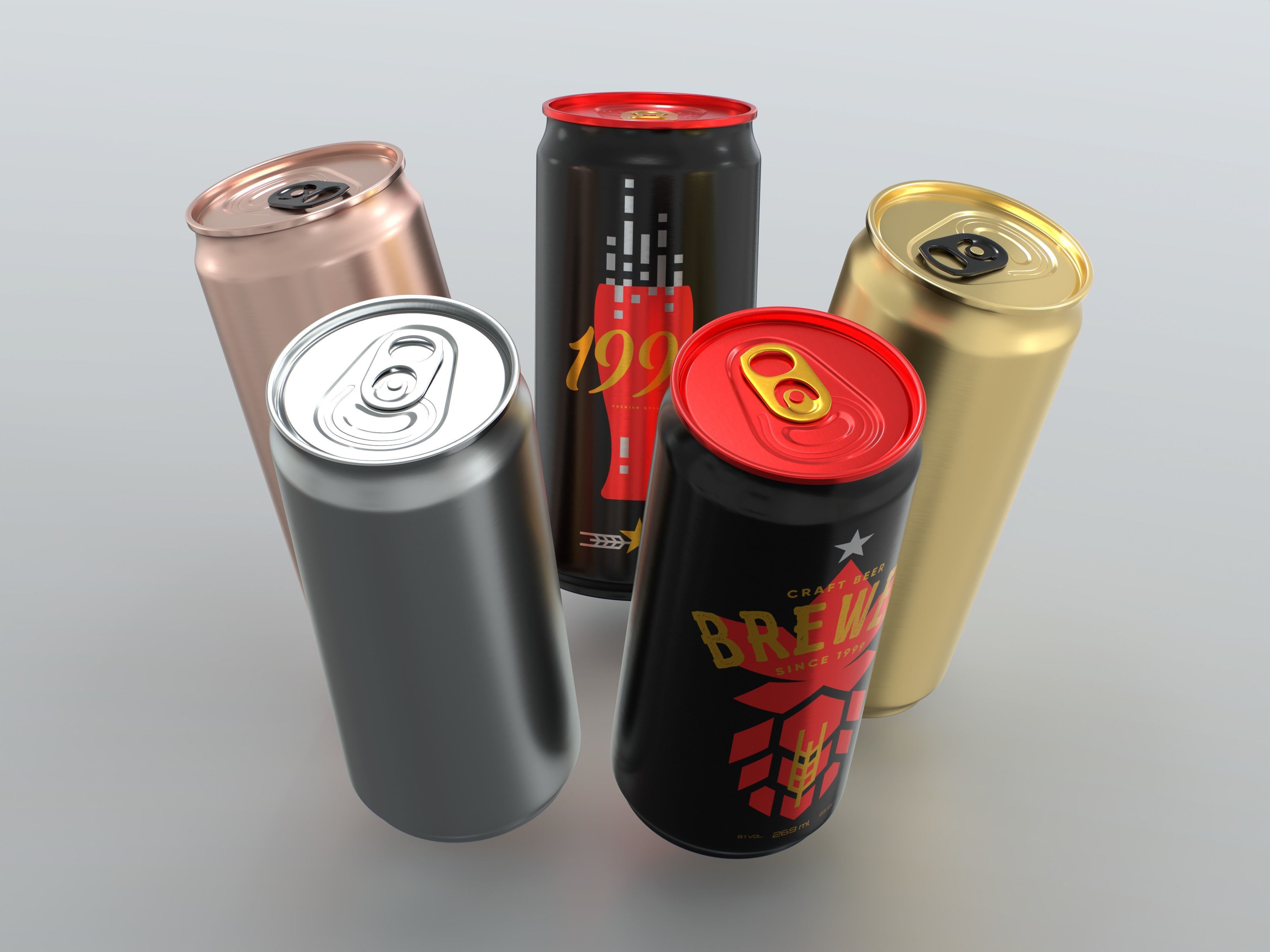3D model Slim Aluminum Can 269 ML VR / AR / low-poly | CGTrader