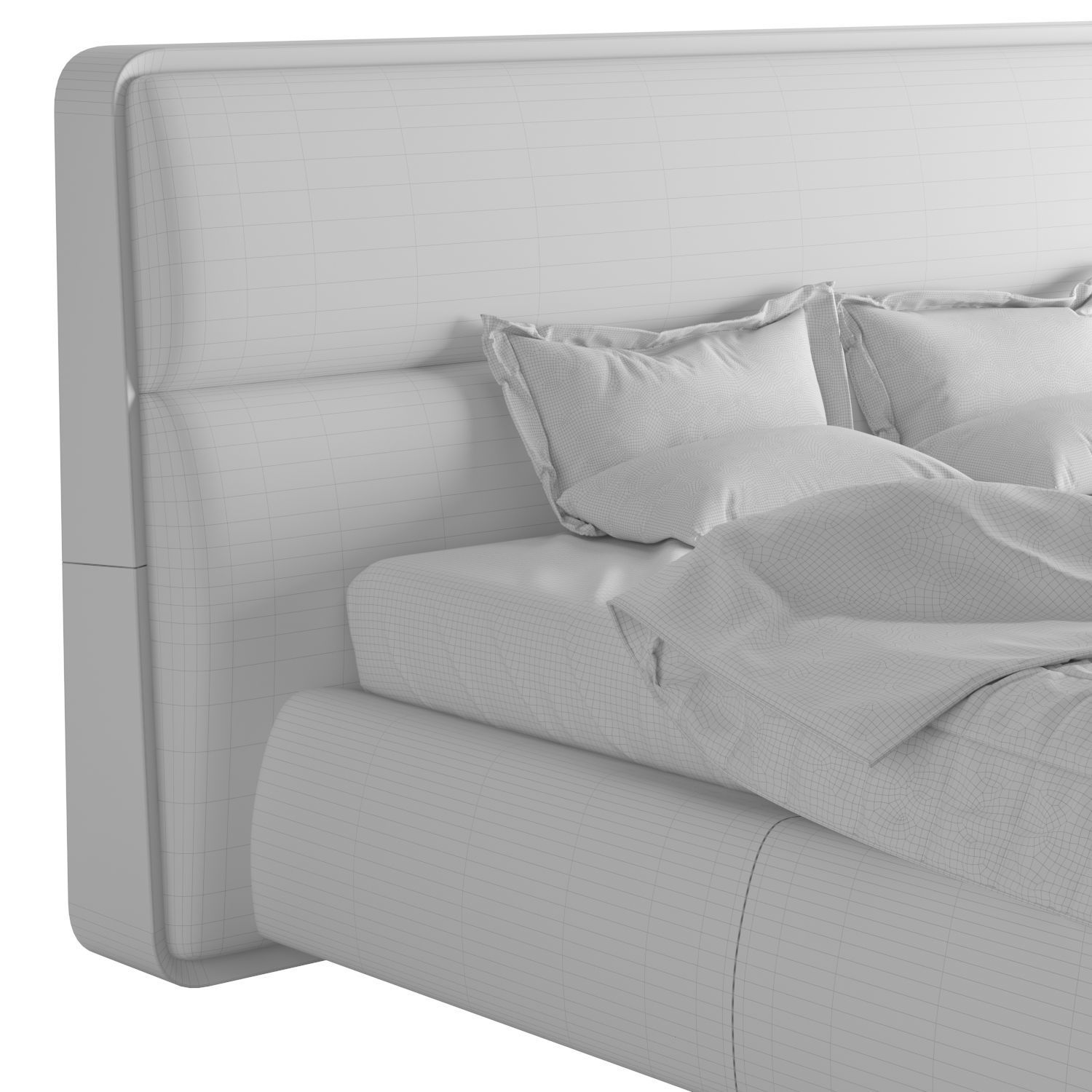 Giorgetti Frame Bed High Headboard 3D model | CGTrader