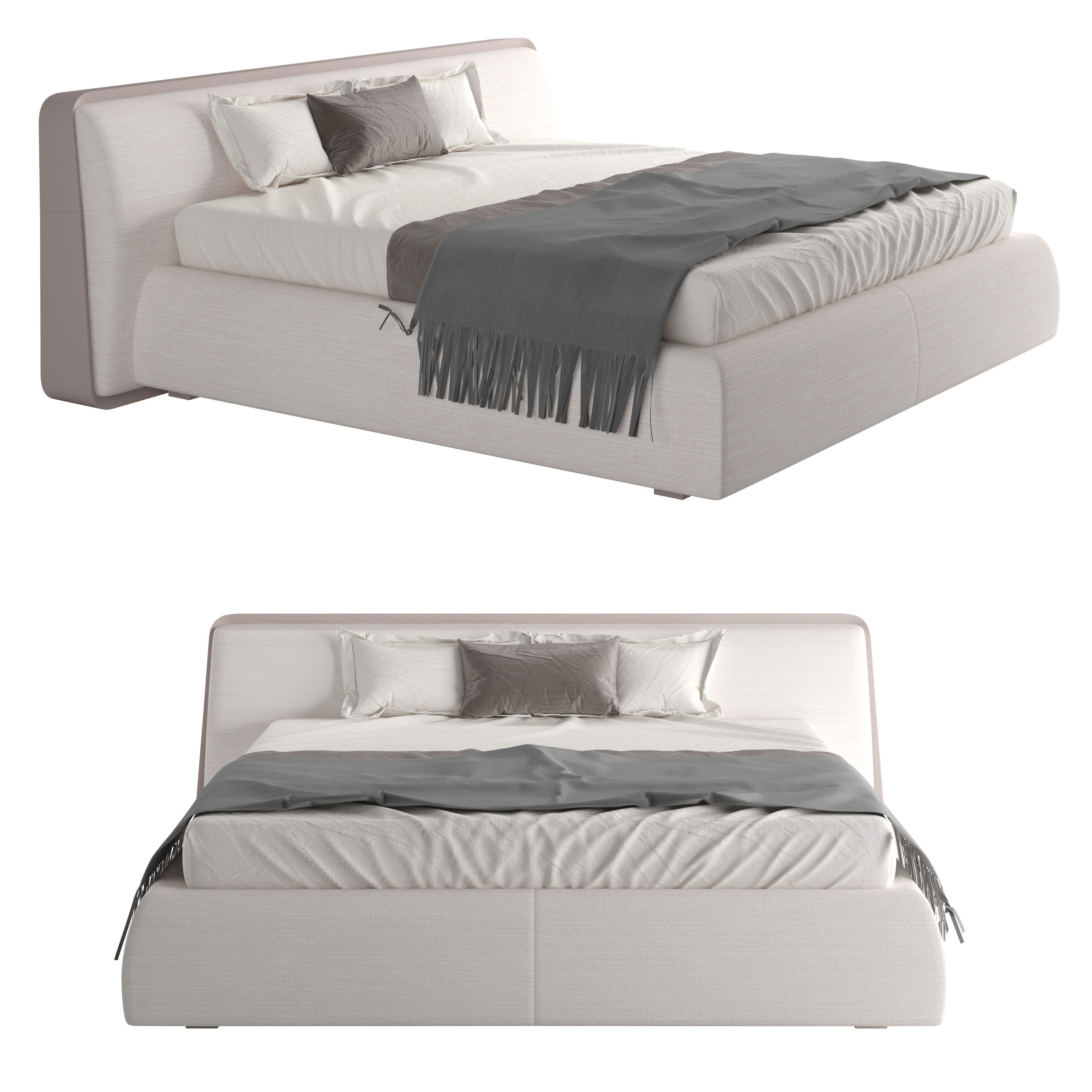 Giorgetti Frame Bed Low Headboard 3D model | CGTrader