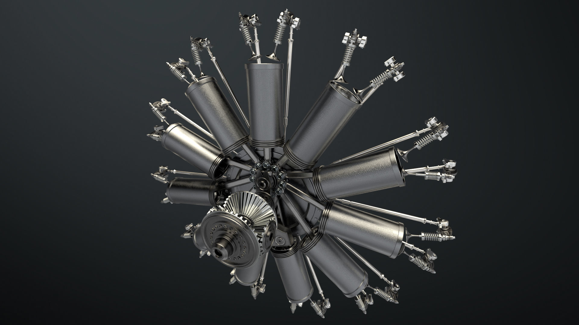 AirCraft Engine 3D model animated rigged | CGTrader