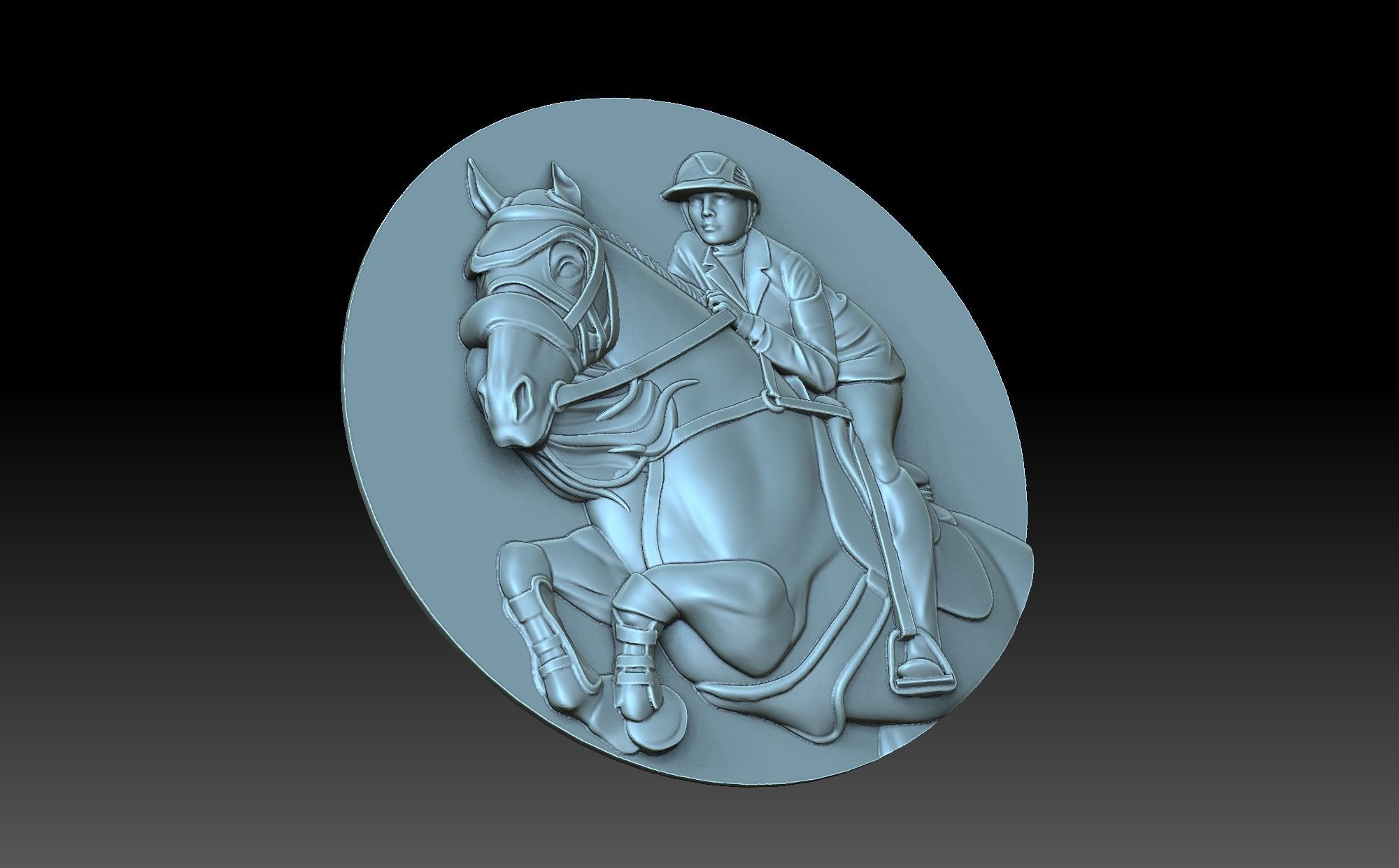 A rider on a horse 3D model 3D printable | CGTrader
