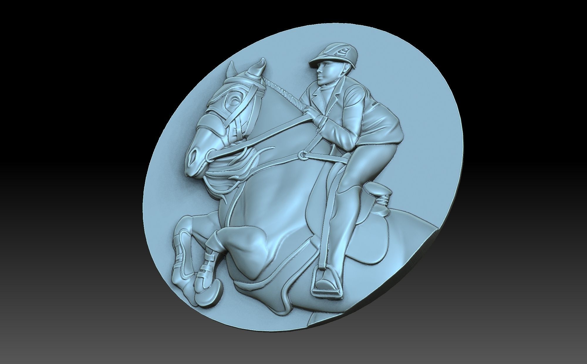 A rider on a horse 3D model 3D printable | CGTrader