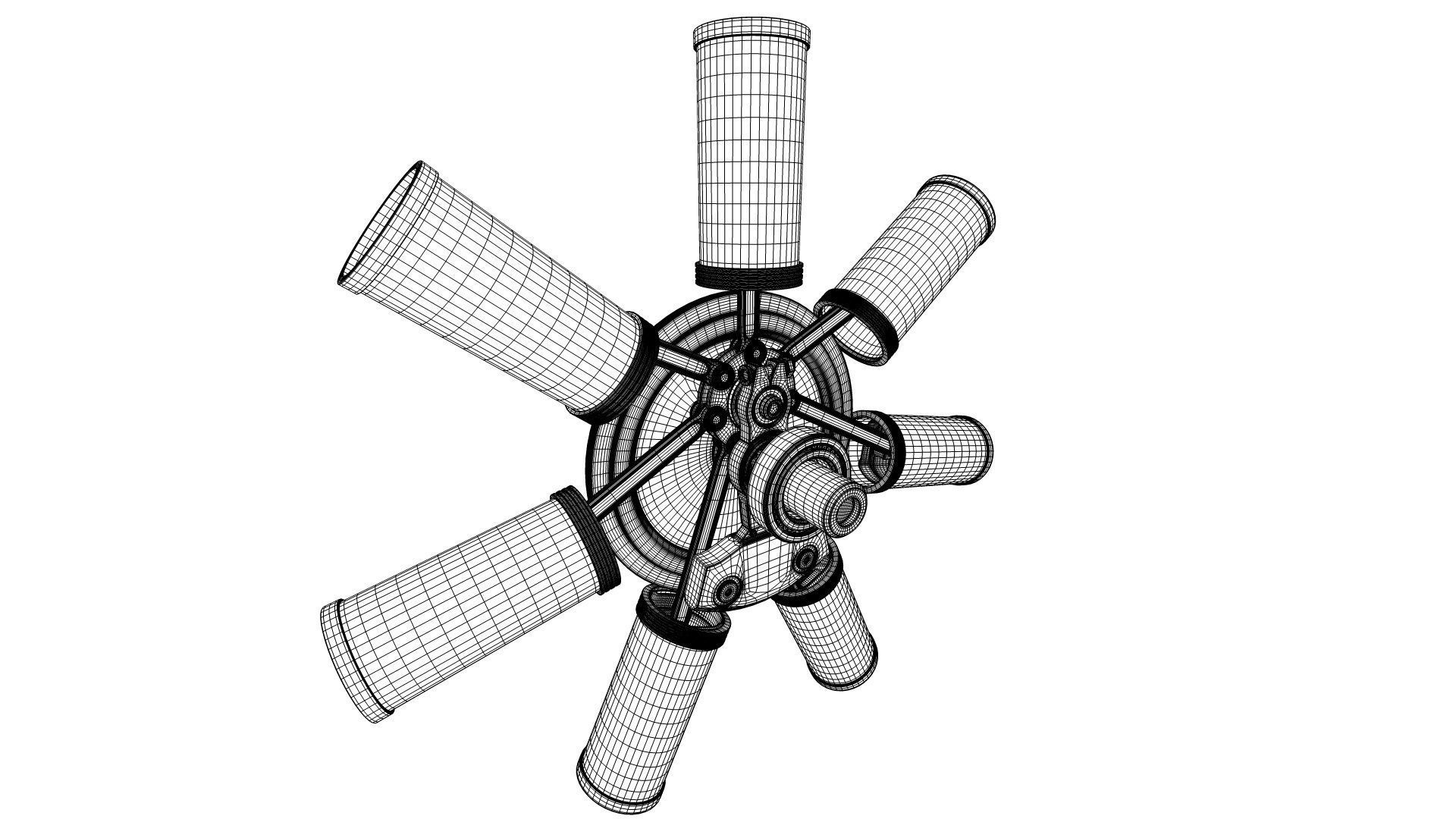AirCraft Engine 3D model animated rigged | CGTrader
