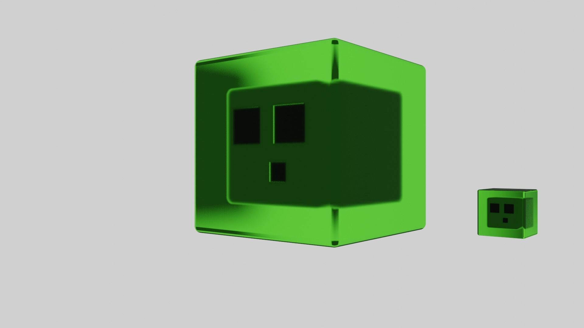 Minecraft Slime Jumping Animation free VR / AR / low-poly 3D model ...