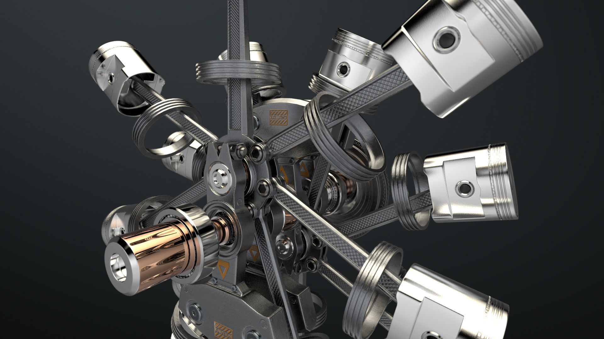 AirCraft Engine 3D model animated rigged | CGTrader