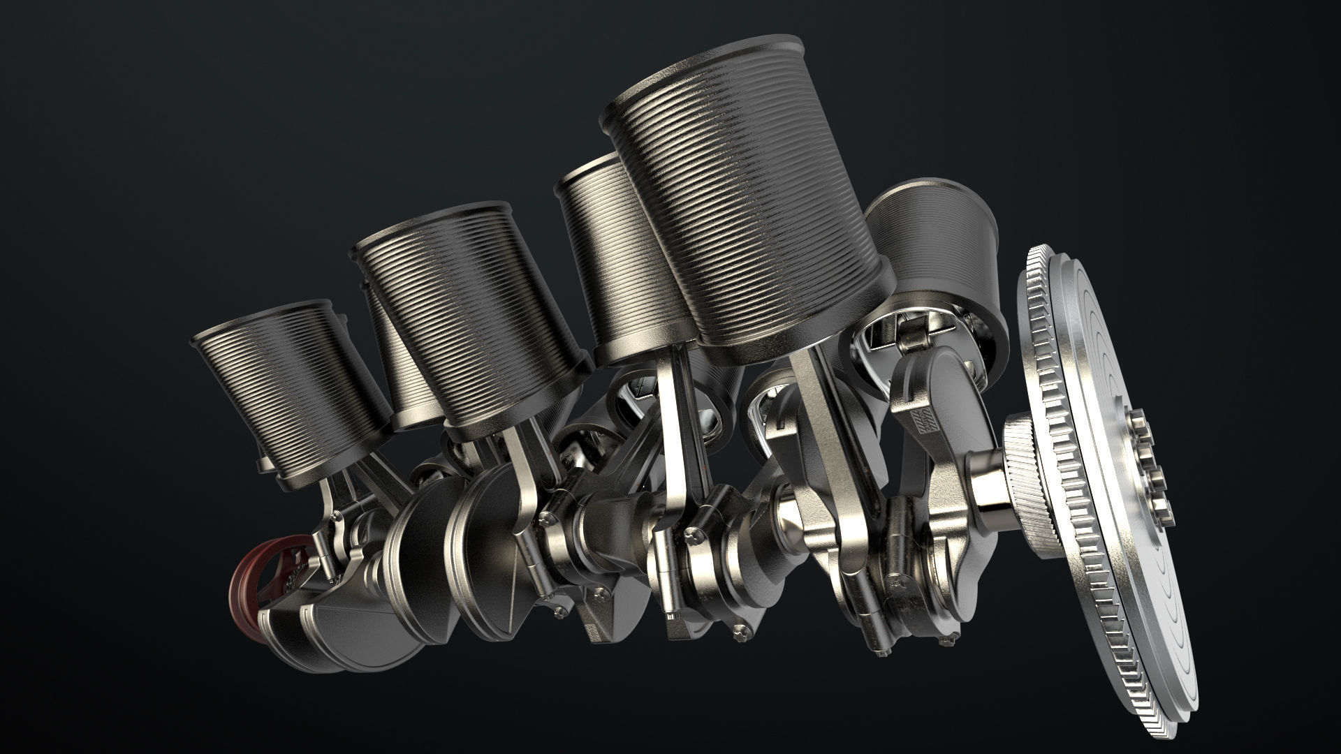 W12 Engine Working Animated 3D model animated rigged | CGTrader