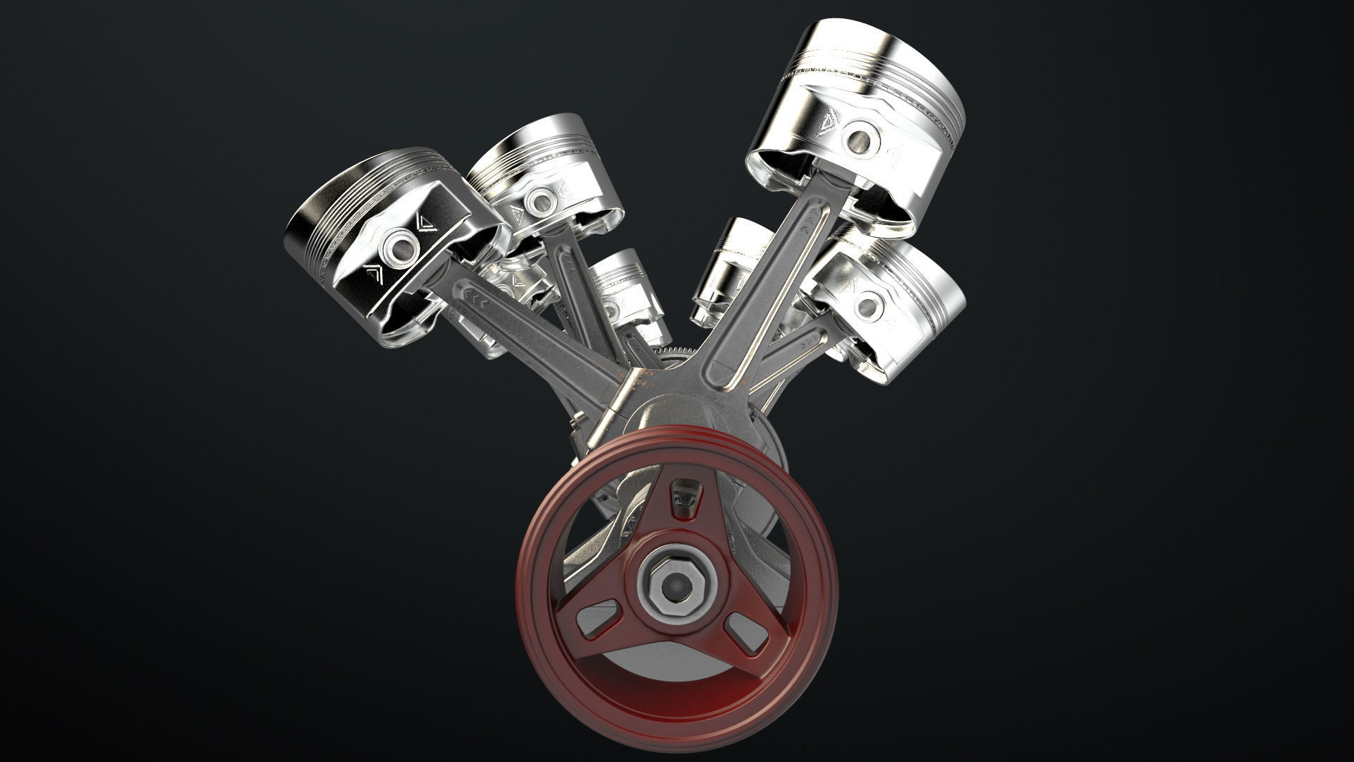 W12 Engine Working Animated 3D model animated rigged | CGTrader
