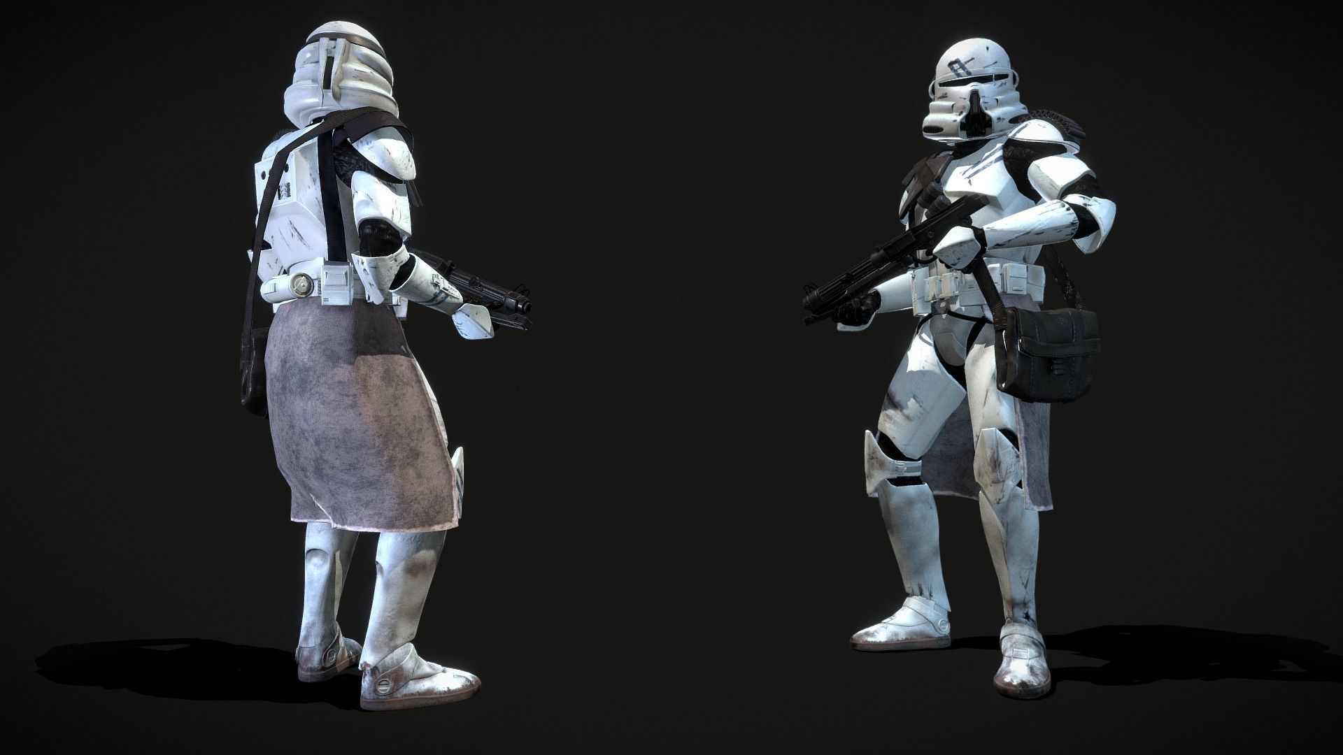 3D model Clone Trooper Phase II Legion pack VR / AR / low-poly | CGTrader
