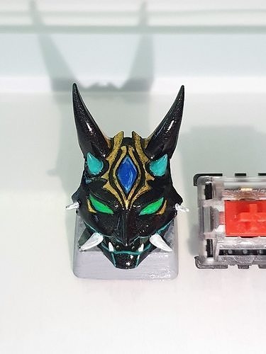 keycap xiao mask Genshin Impact 3D model 3D printable | CGTrader