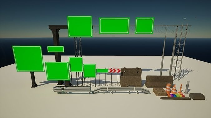 Highway - Traffic Package 3D model | CGTrader