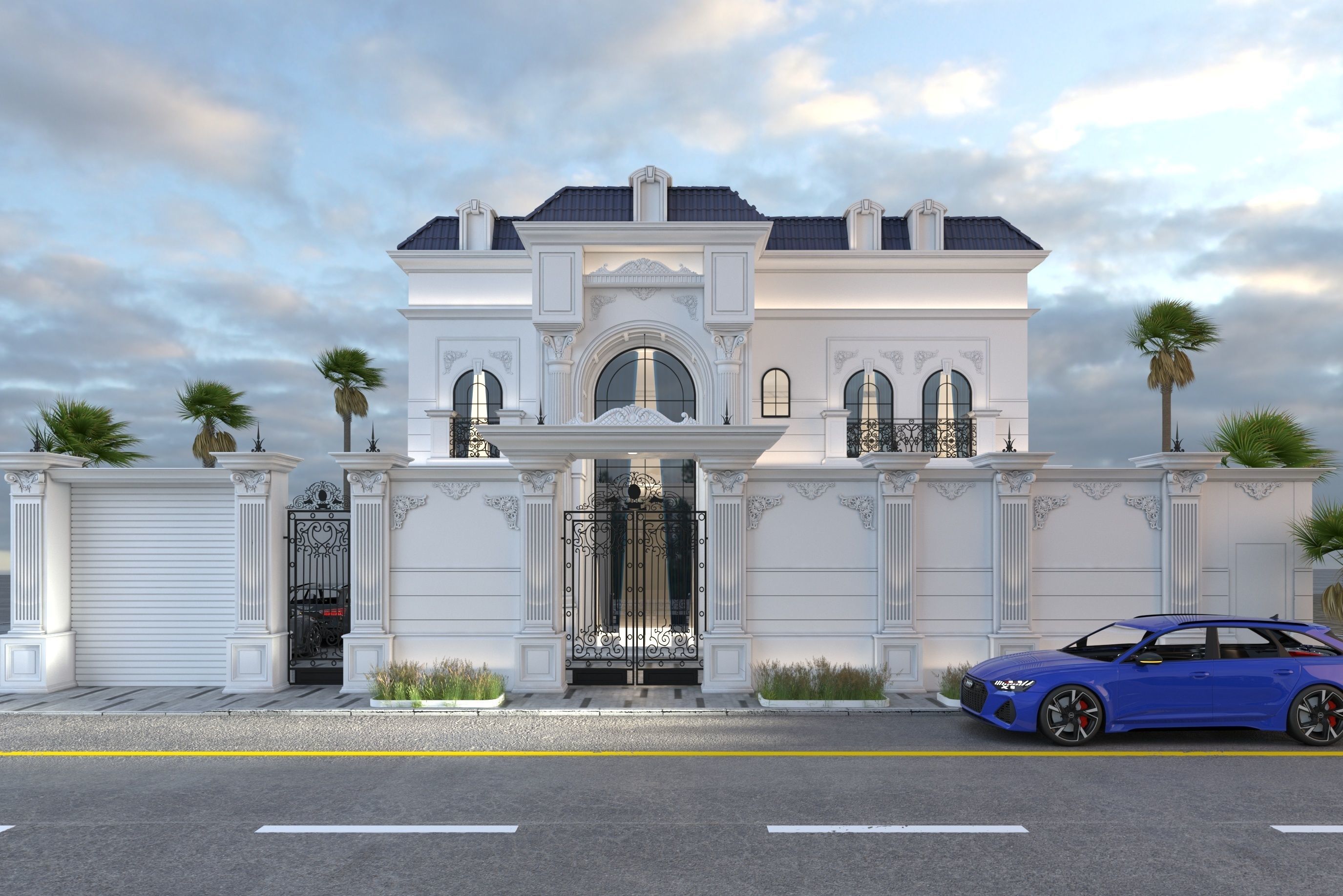 NEW CLASSIC VILLA 3D model | CGTrader