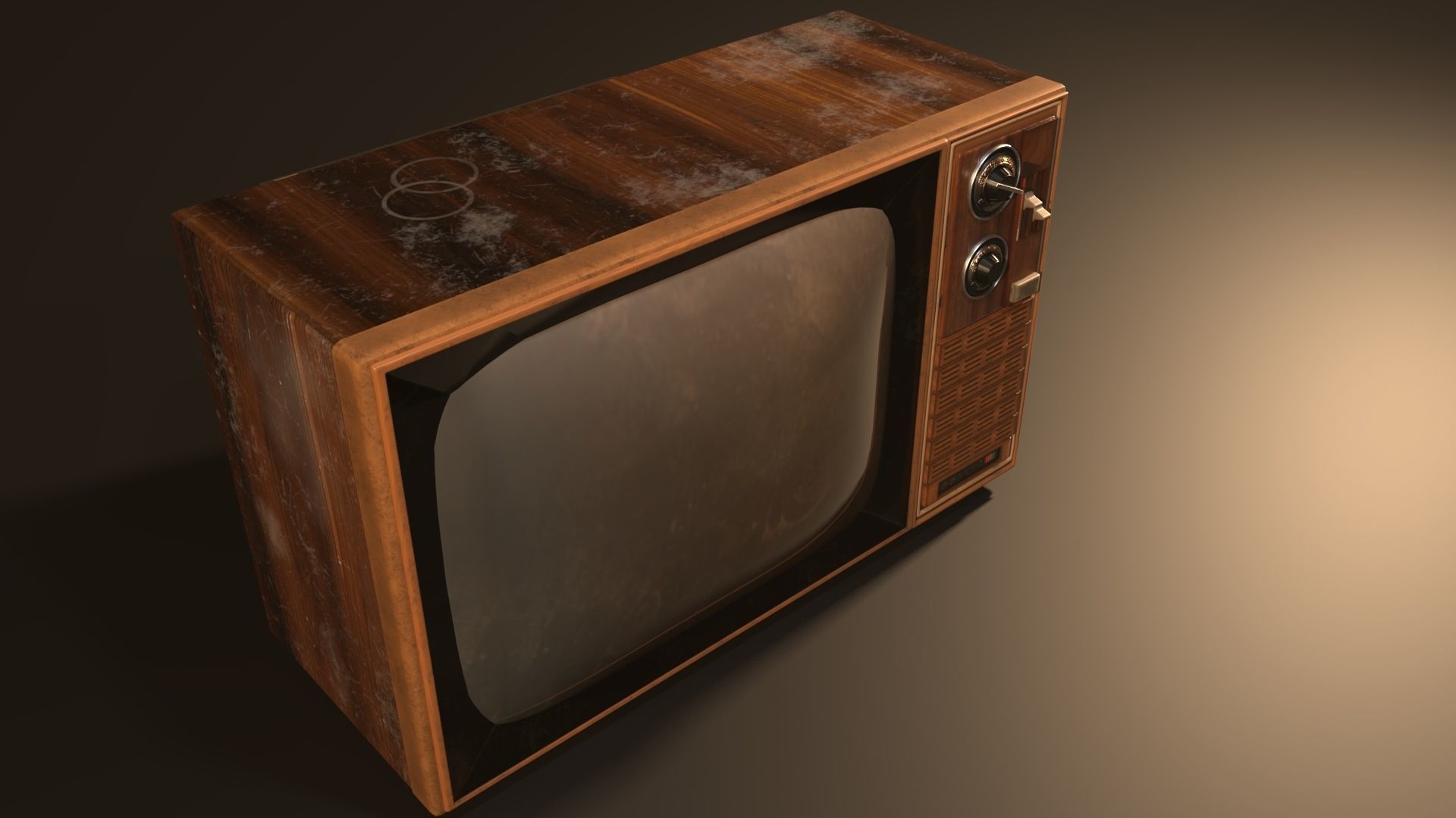3D model Antique and Old Television Low-poly VR / AR / low-poly | CGTrader