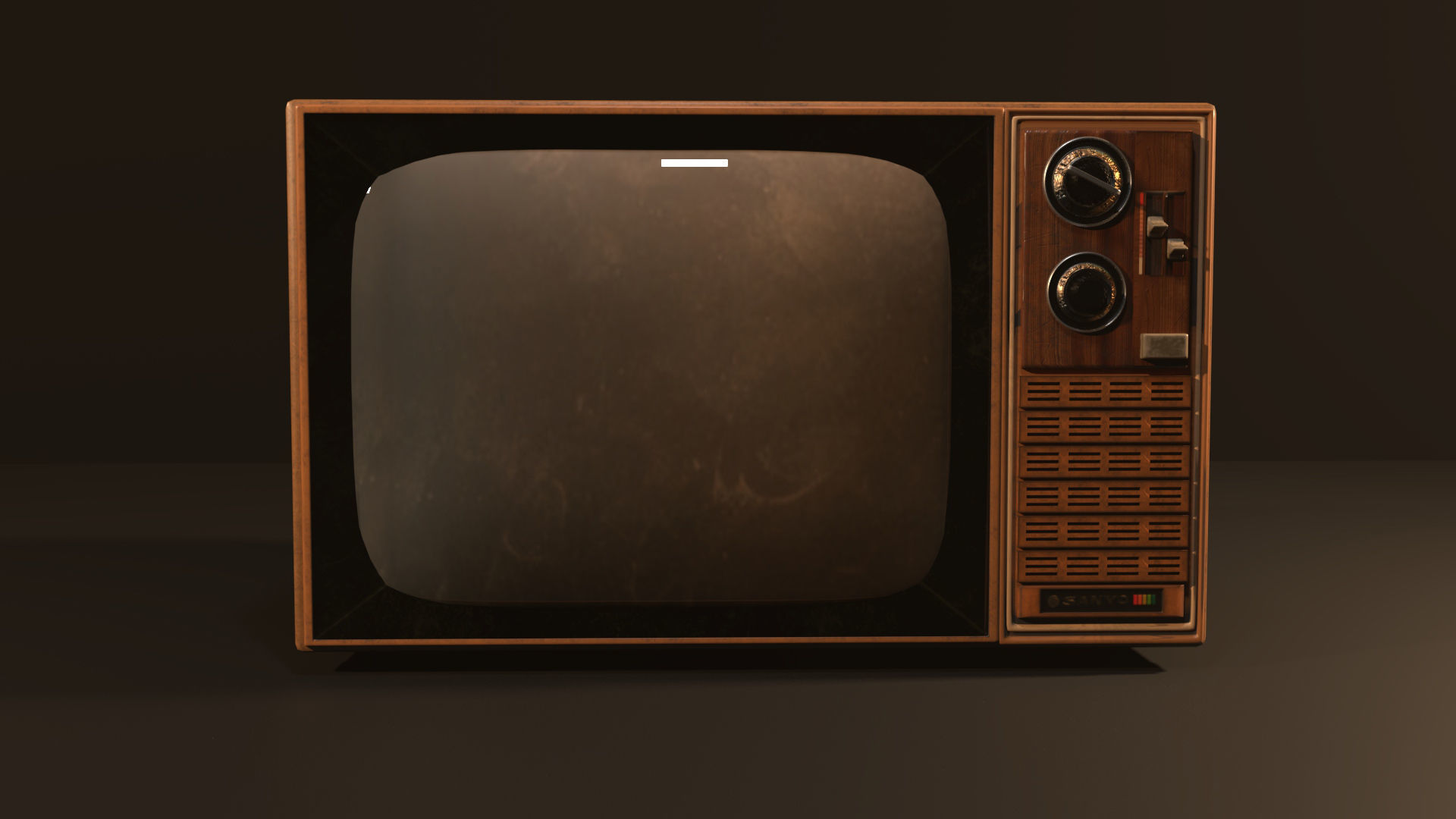 3D model Antique and Old Television Low-poly VR / AR / low-poly | CGTrader