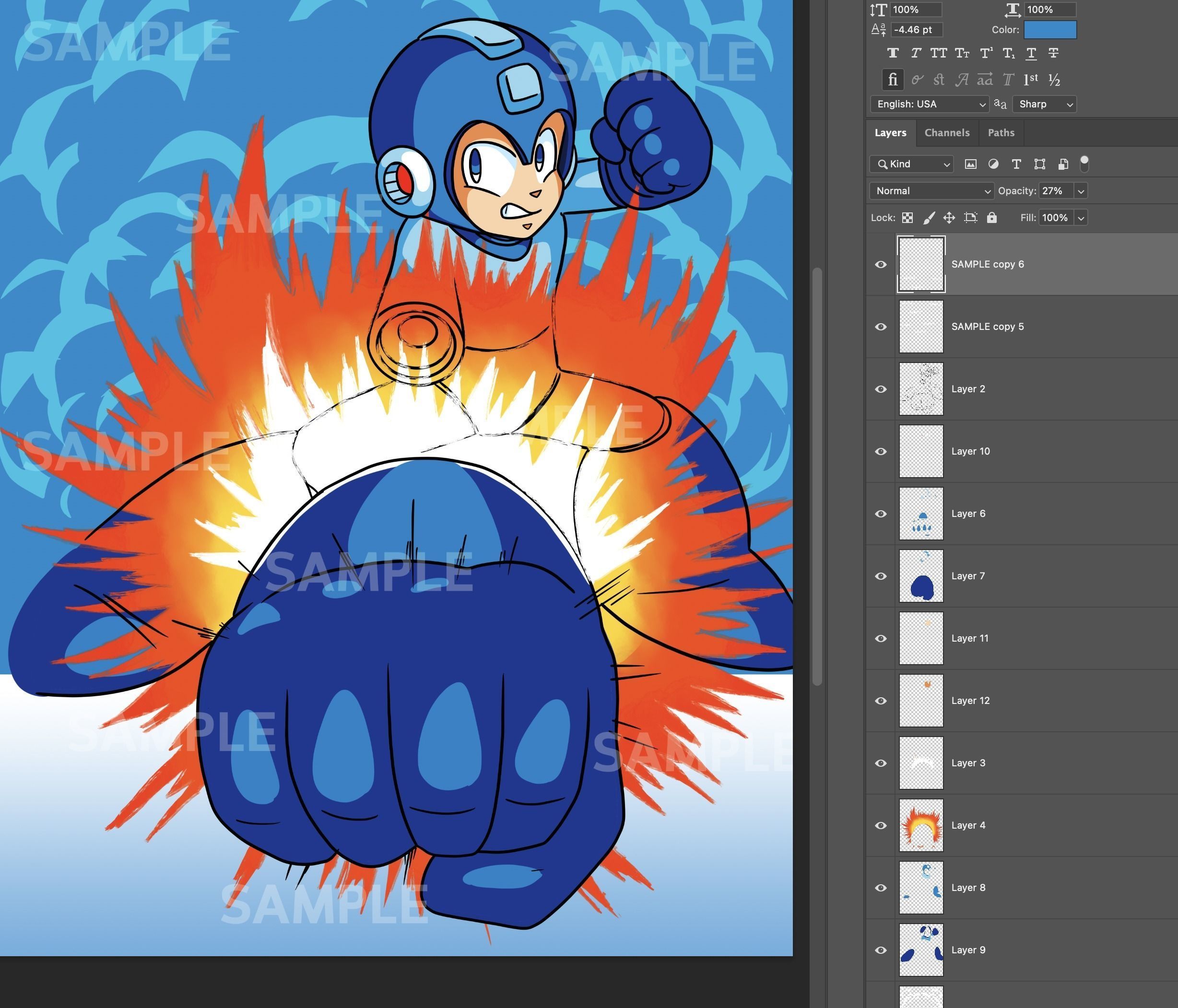 Rockman Rock Punch megaman 3D model | CGTrader