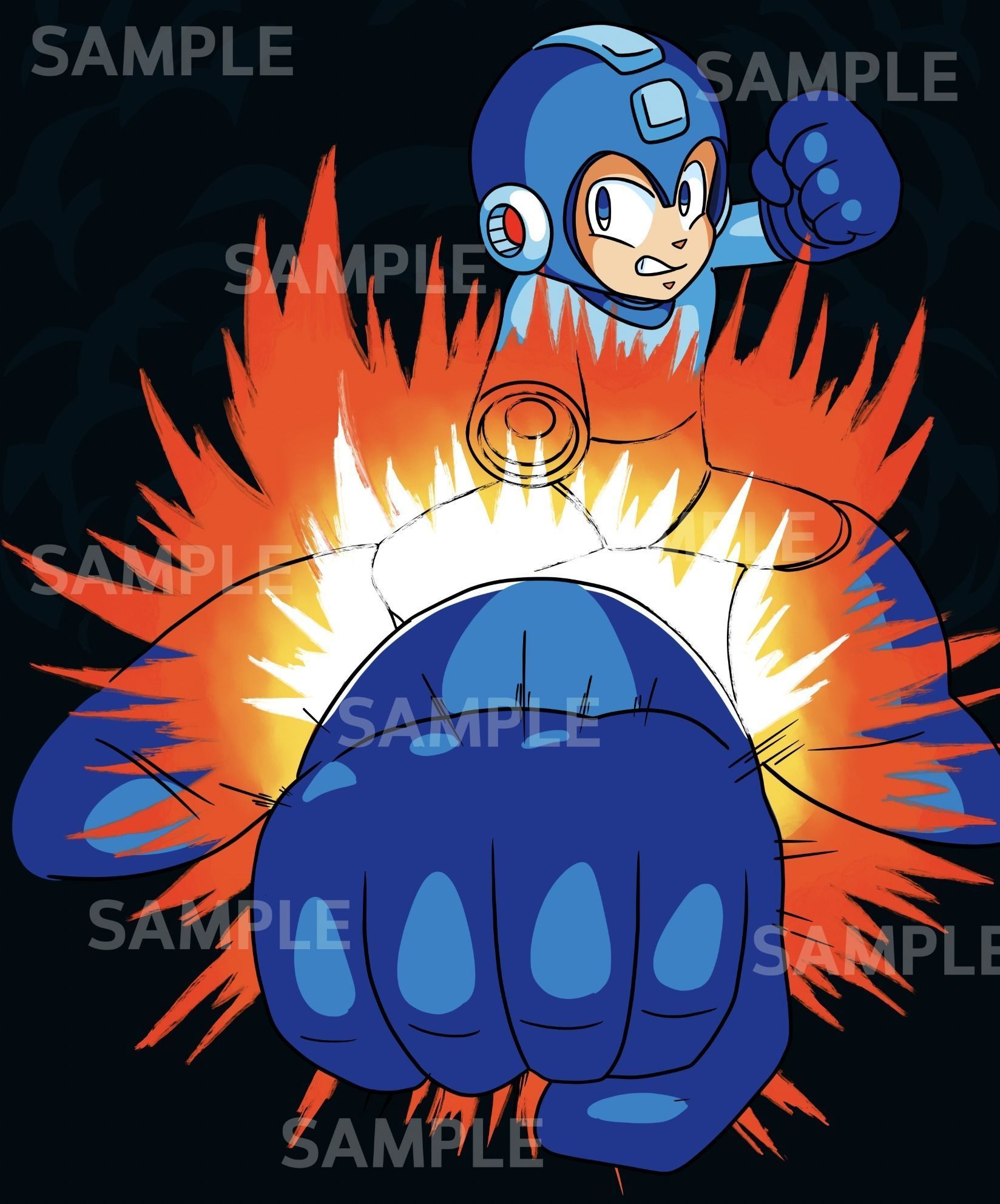 Rockman Rock Punch megaman 3D model | CGTrader