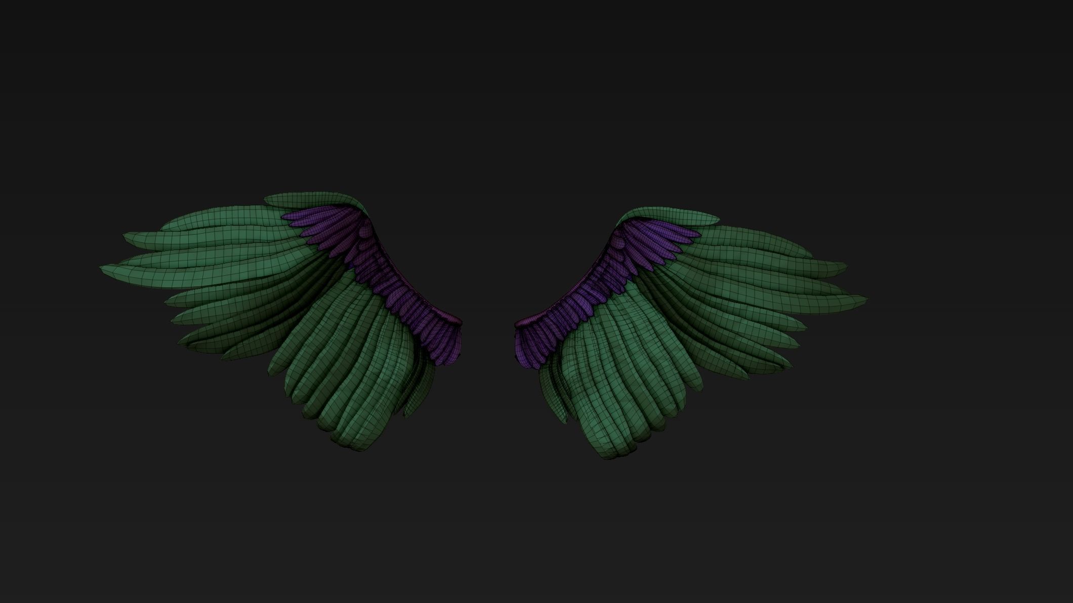 3D model Wings 3d model high poly and low poly VR / AR / low-poly ...