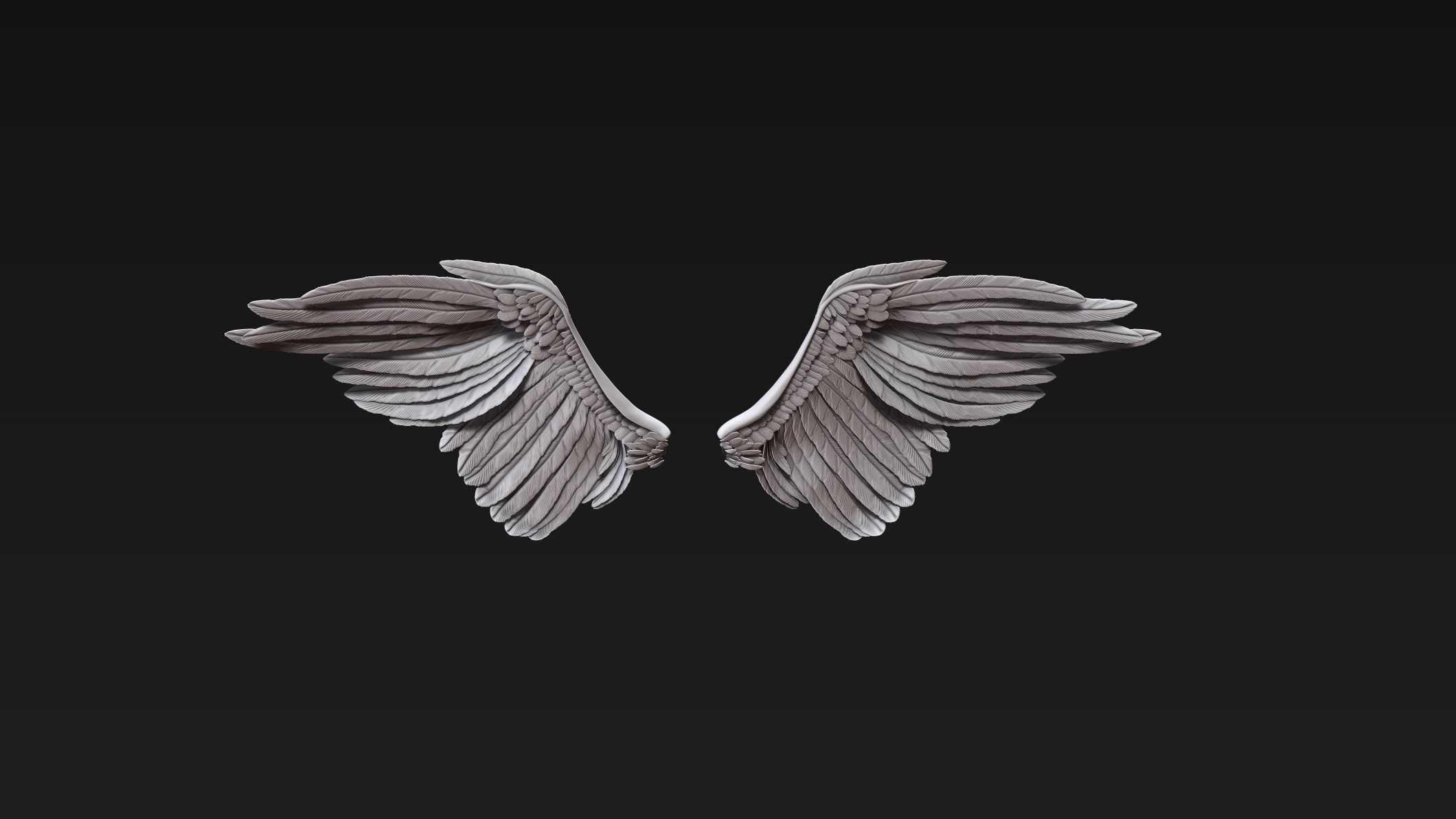 3D model Wings 3d model high poly and low poly VR / AR / low-poly ...