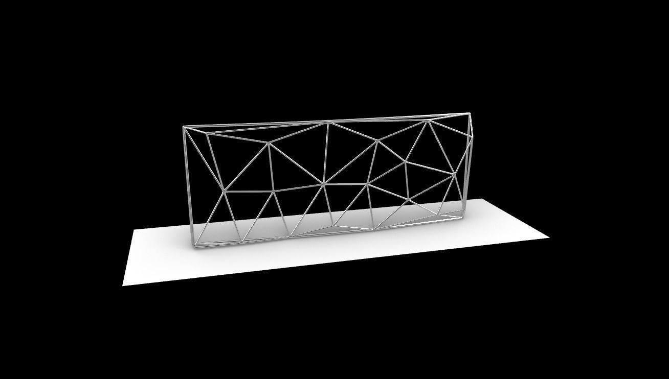Triangulated Wall random points v1 3D model | CGTrader