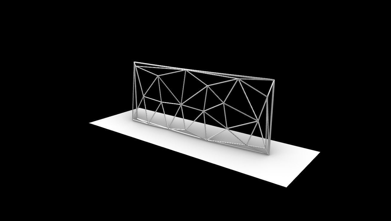 Triangulated Wall random points v1 3D model | CGTrader