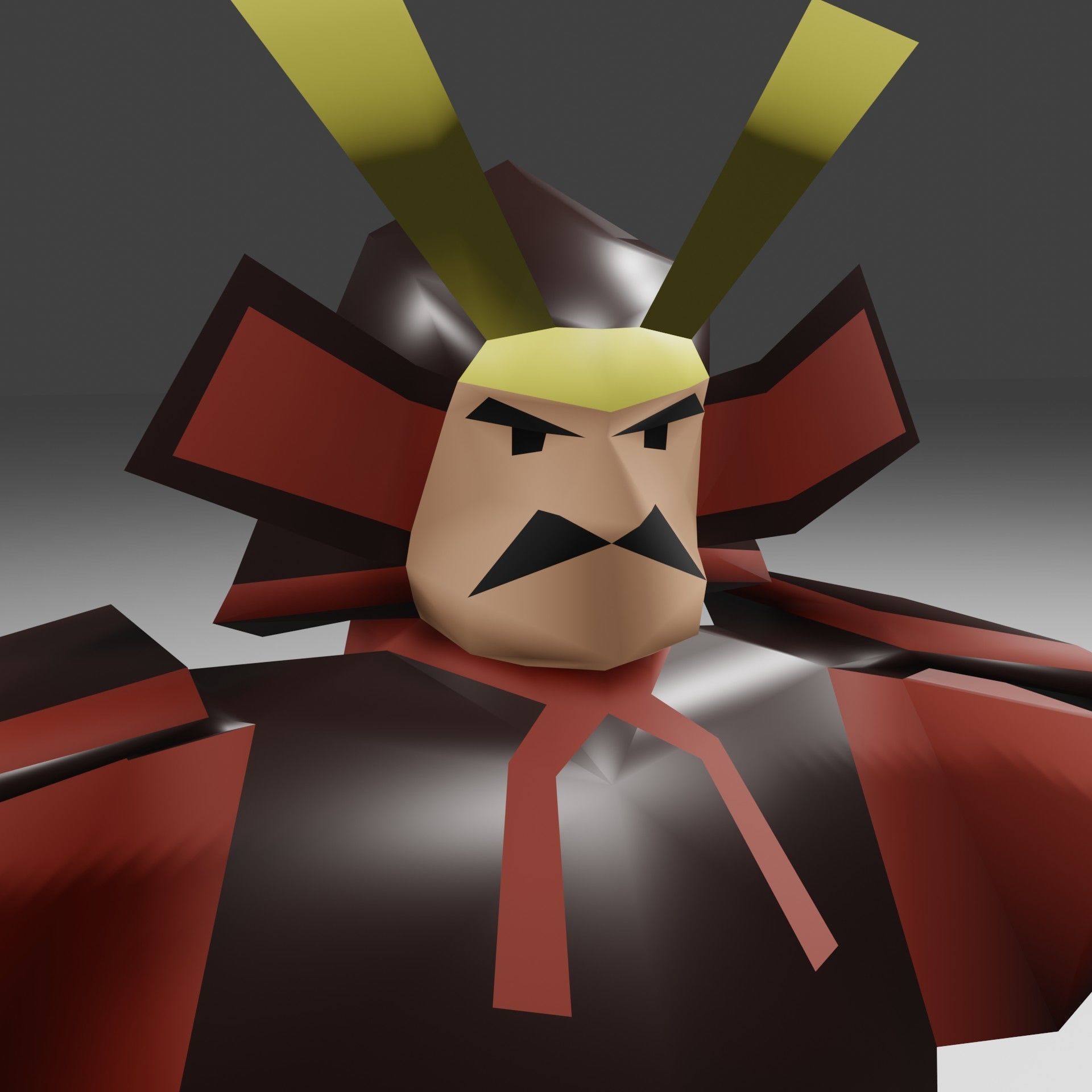 3D model Lowpoly Shogun model 01 VR / AR / low-poly | CGTrader