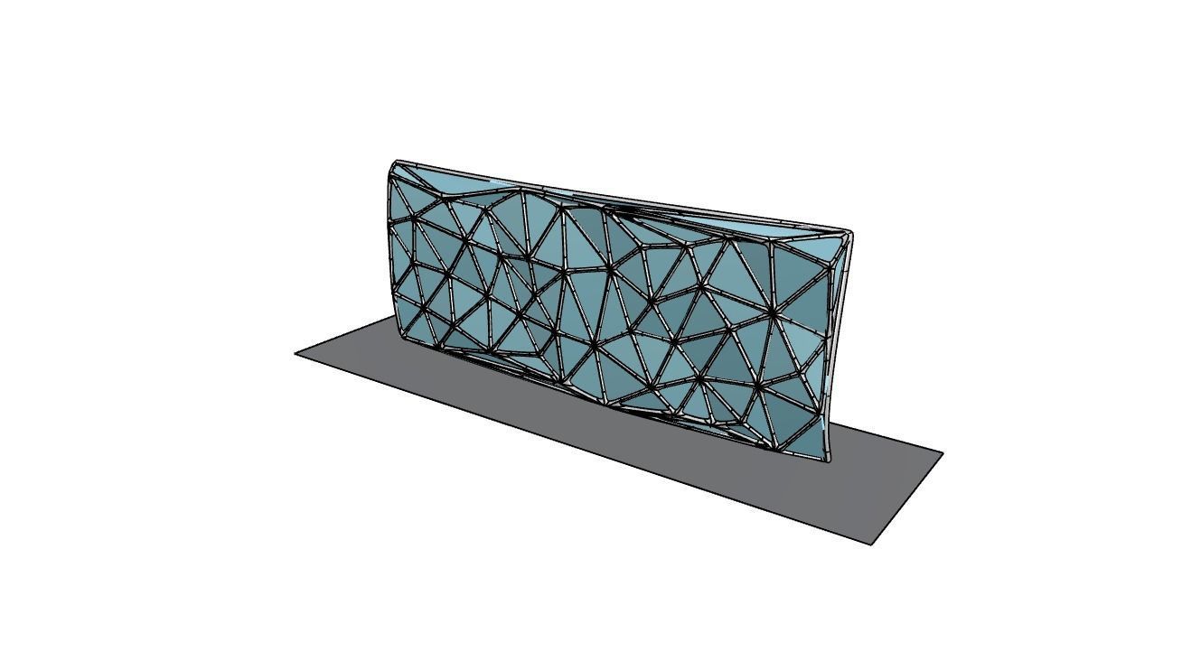 Triangulated Wall random points v8 3D model | CGTrader
