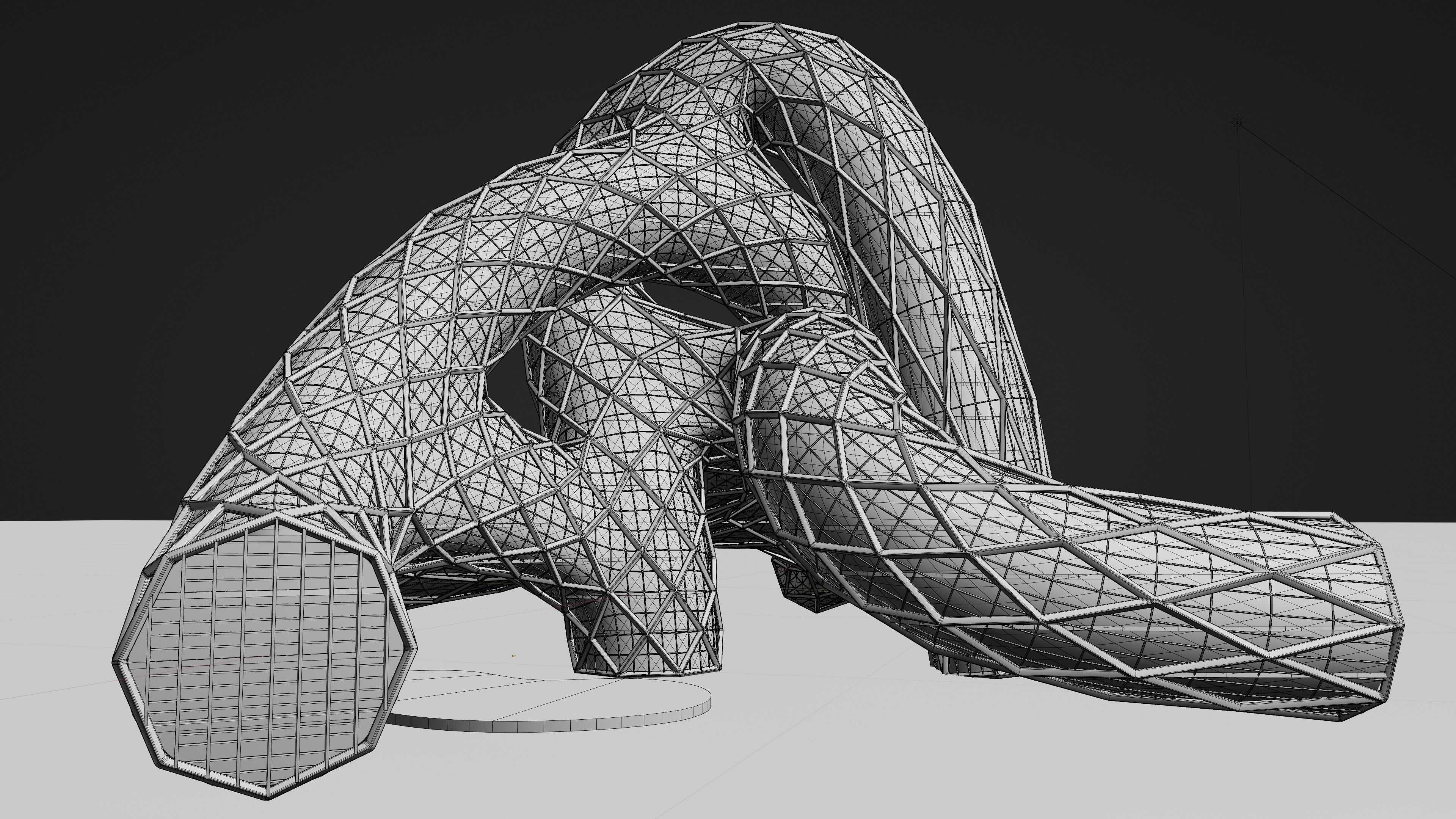 Futuristic Architectural Structure Building 3D model | CGTrader