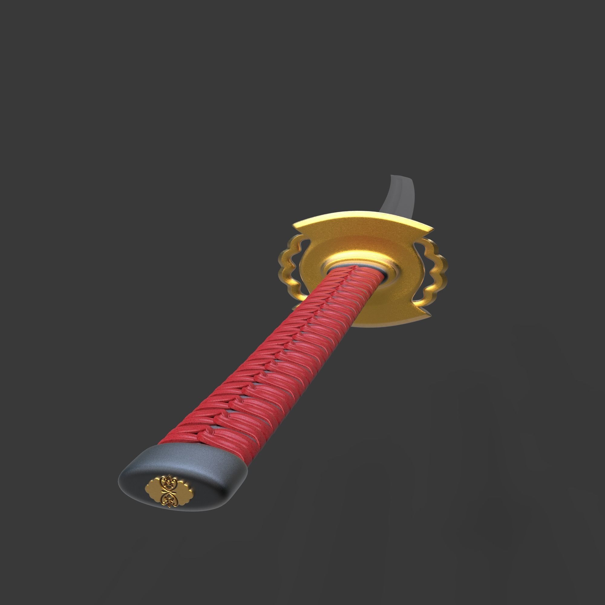 Shinigami Katana Sword - Japanese Samurai Sword 3D model 3D printable ...