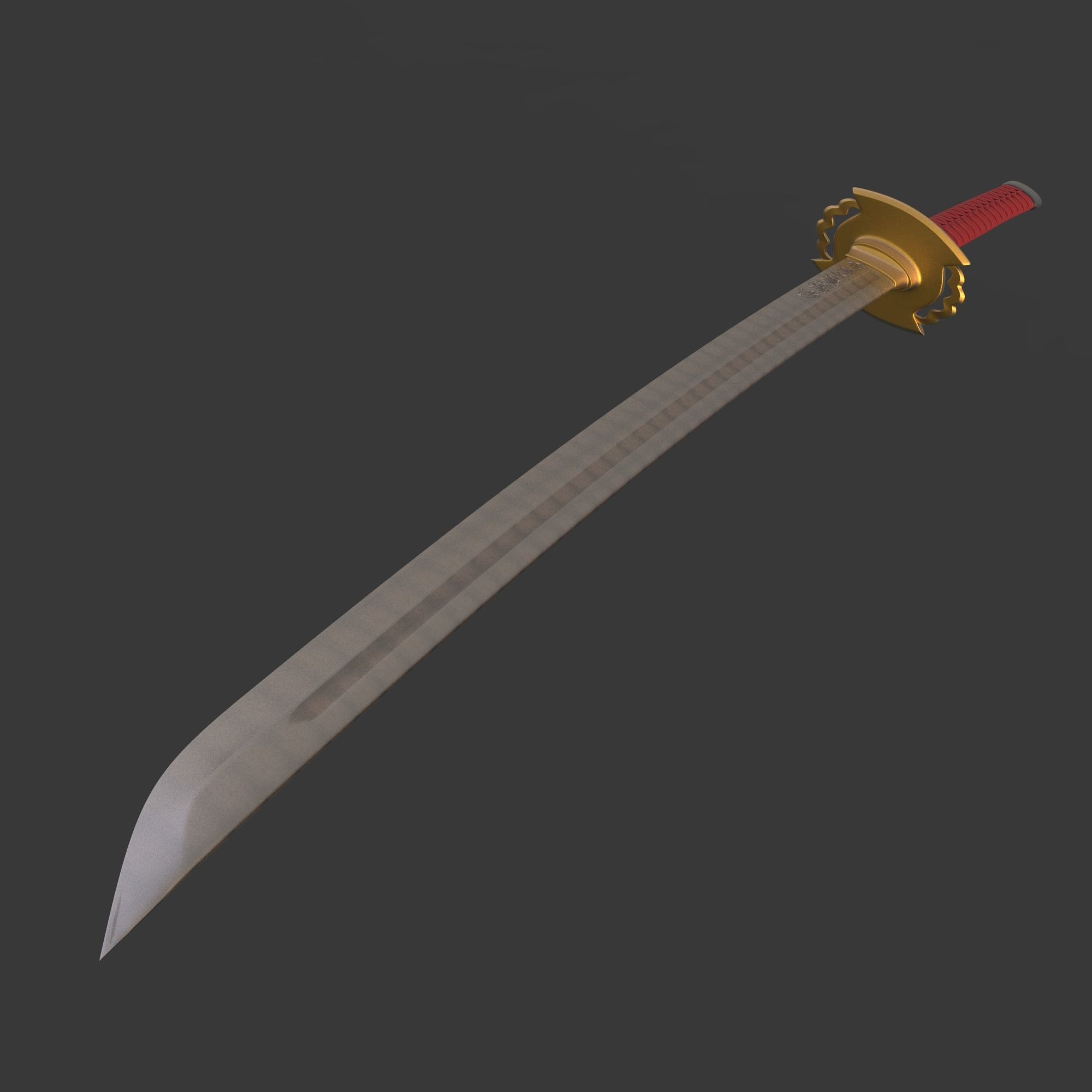 Shinigami Katana Sword - Japanese Samurai Sword 3D model 3D printable ...