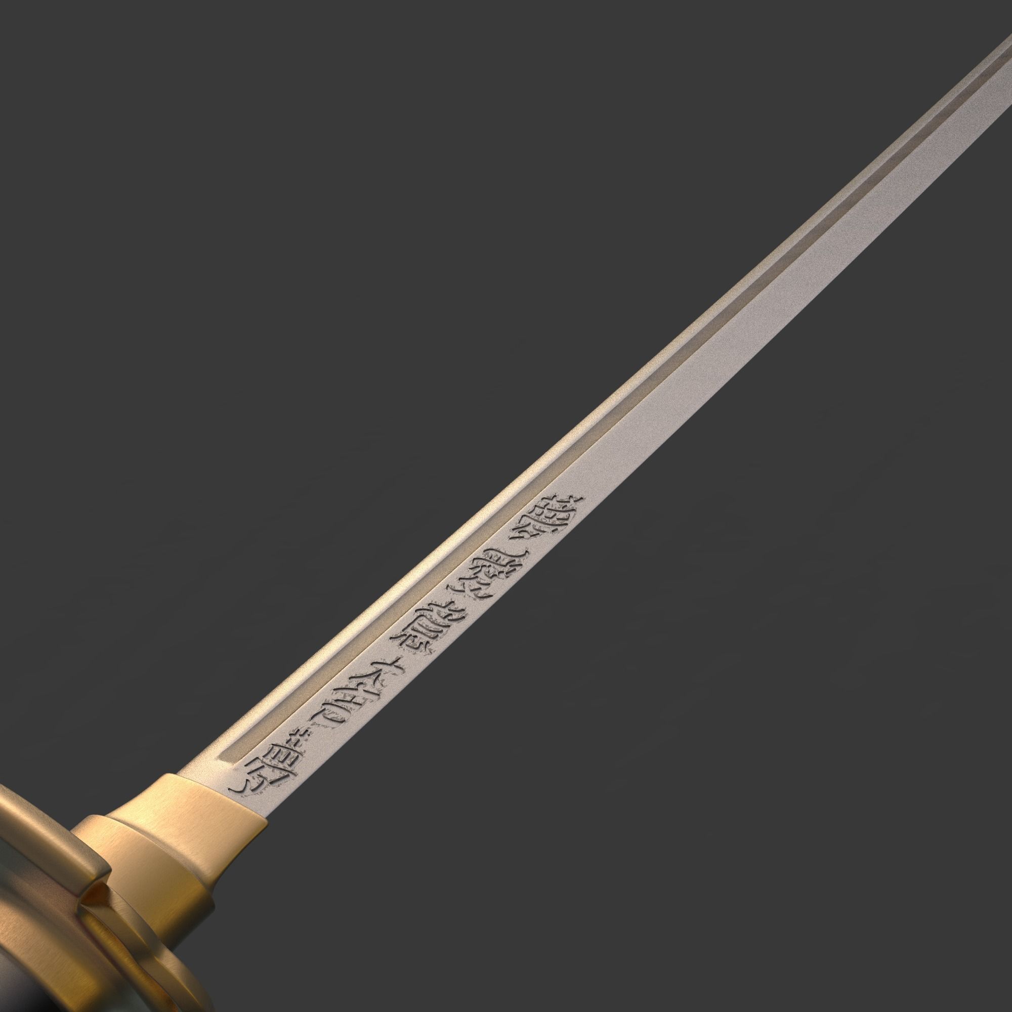 Shinigami Katana Sword - Japanese Samurai Sword 3D model 3D printable ...