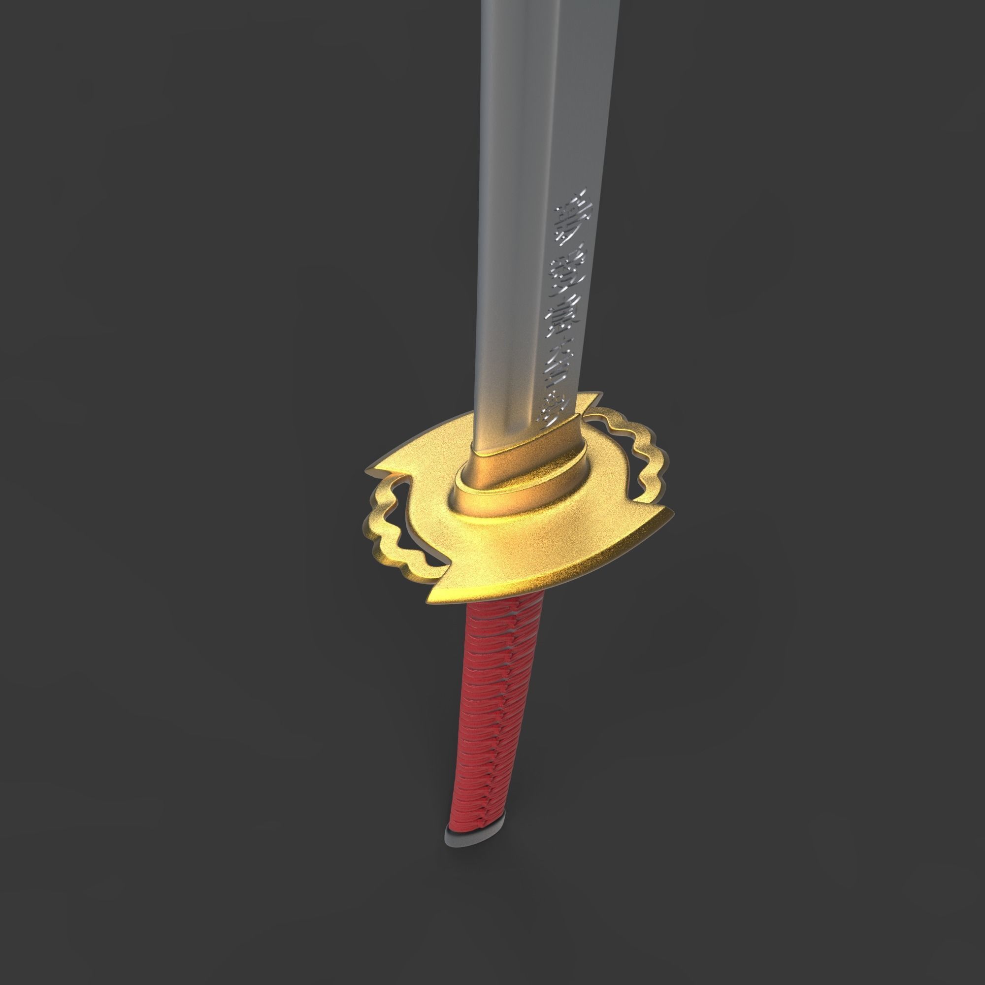 Shinigami Katana Sword - Japanese Samurai Sword 3D model 3D printable ...