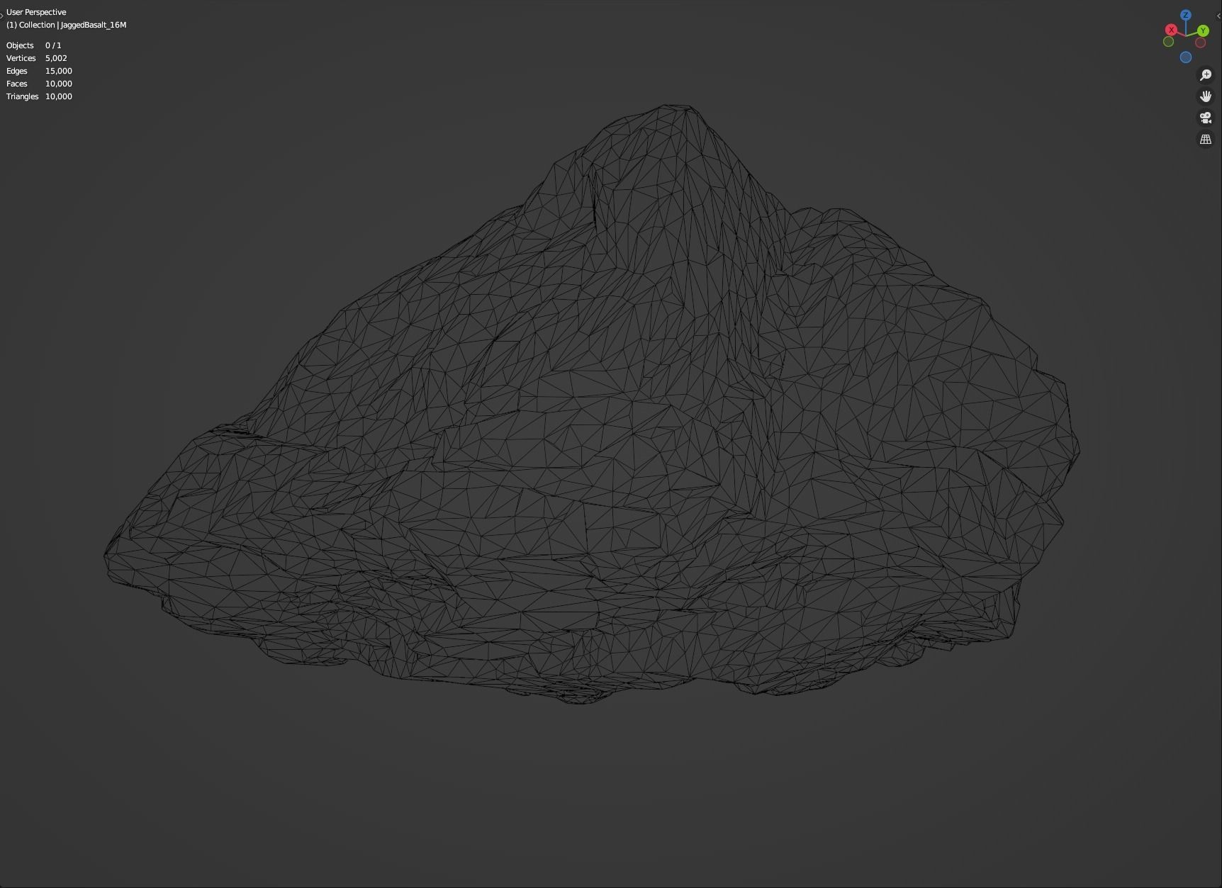 3D model Jagged Basalt- 8K Textures - 6 Mesh Resolutions VR / AR / low ...