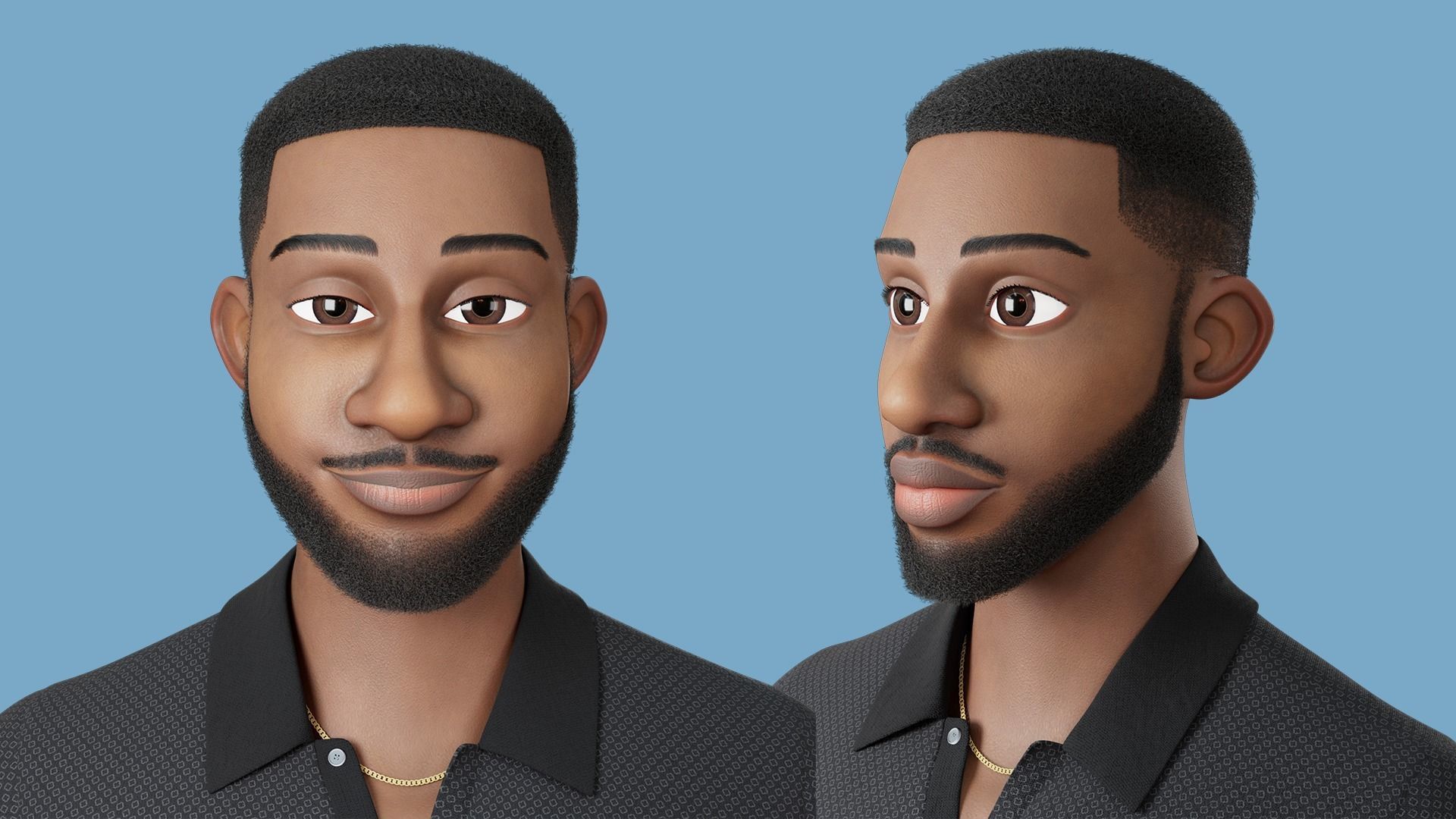 African Stylized Man Rigged 3D model rigged | CGTrader