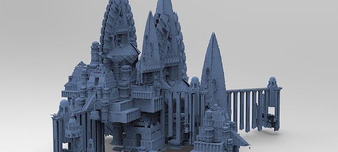 Wizards Master Fortress Kings City 3D model | CGTrader