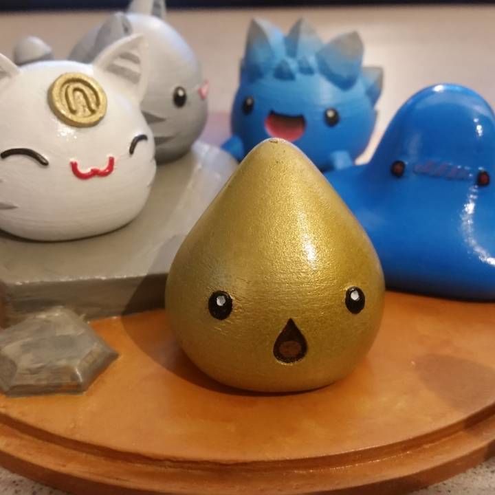 Slime Rancher Gold Lucky and Puddle Slimes 3D model 3D printable | CGTrader