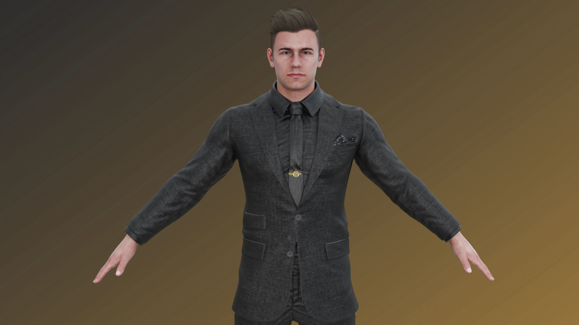 3D model Advanced Male Character 2 with Secret Agent Suit - Rigged VR ...